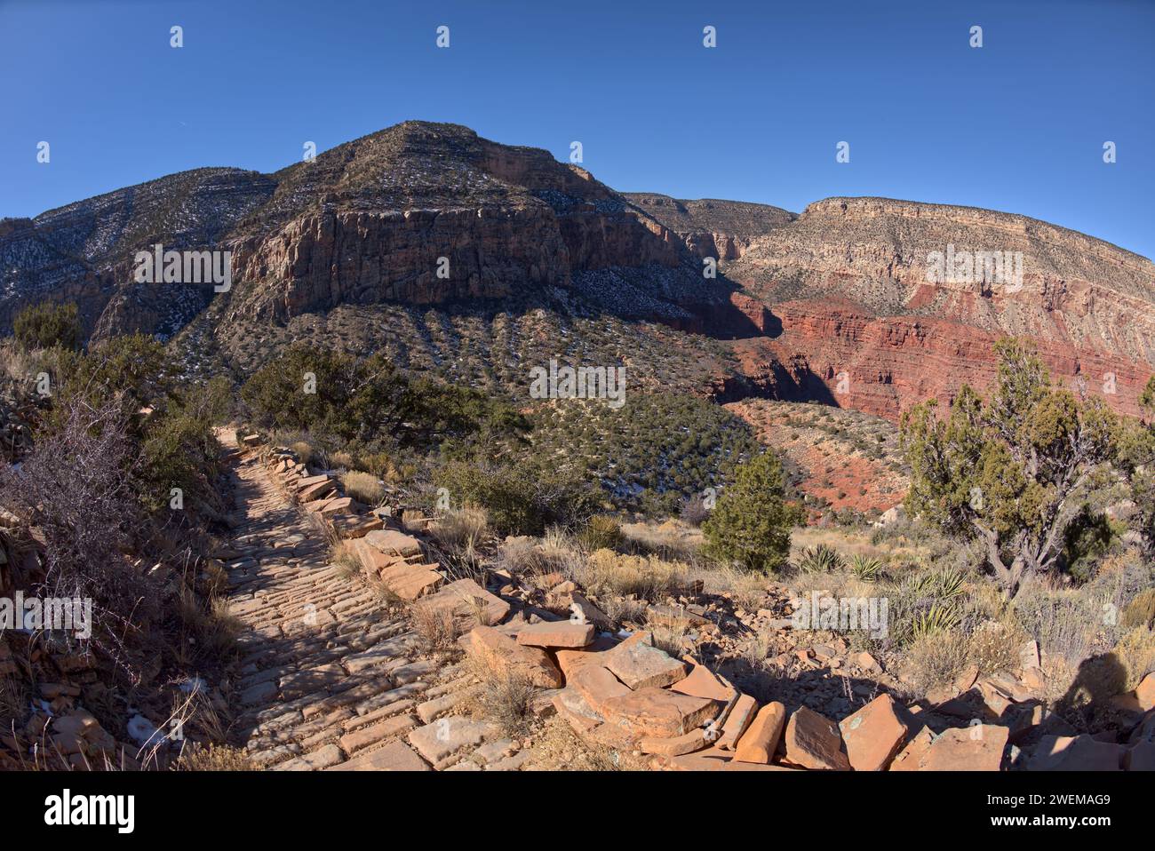 Rocky path into Hermit Canyon Grand Canyon AZ Stock Photo - Alamy