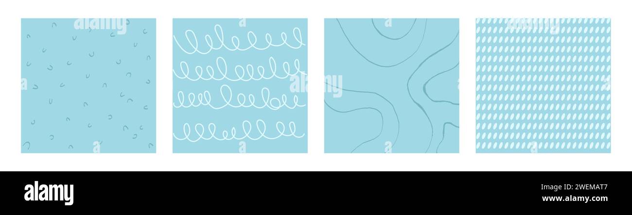 Simple Geometric Hand Drawn Irregular Patterns.Cute Colored Doodle ...