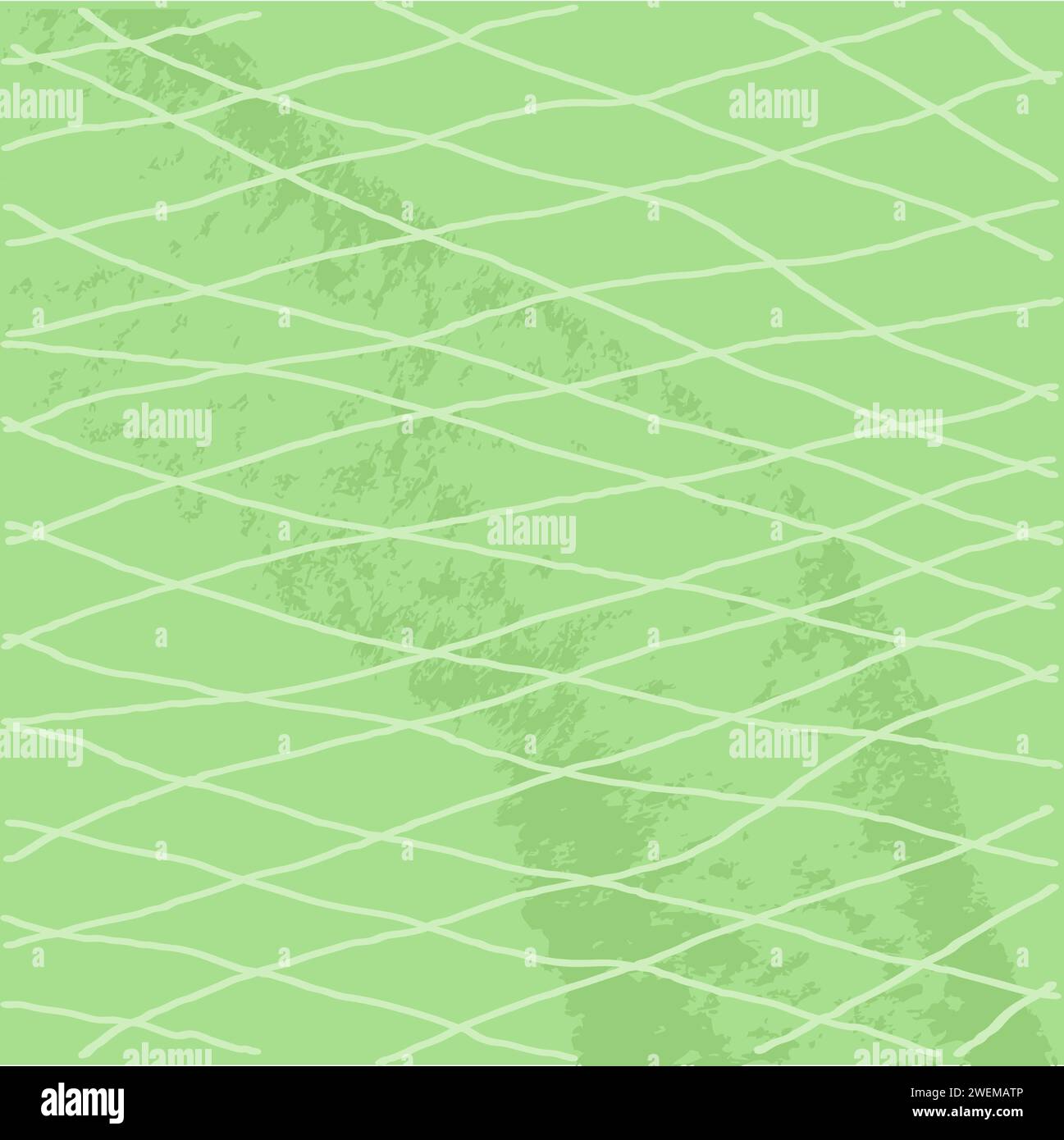 Hand drawn grid. doodle green, grey plaid pattern. Check, square ...