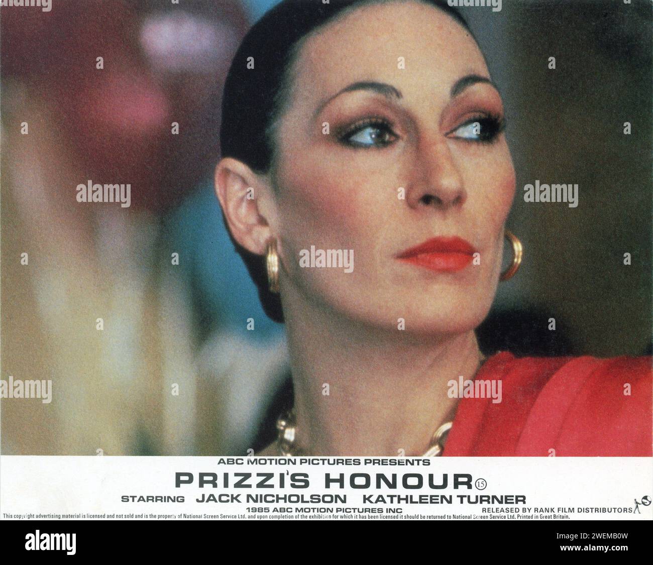 ANJELICA HUSTON in PRIZZI'S HONOUR / HONOR 1985 director JOHN HUSTON ...