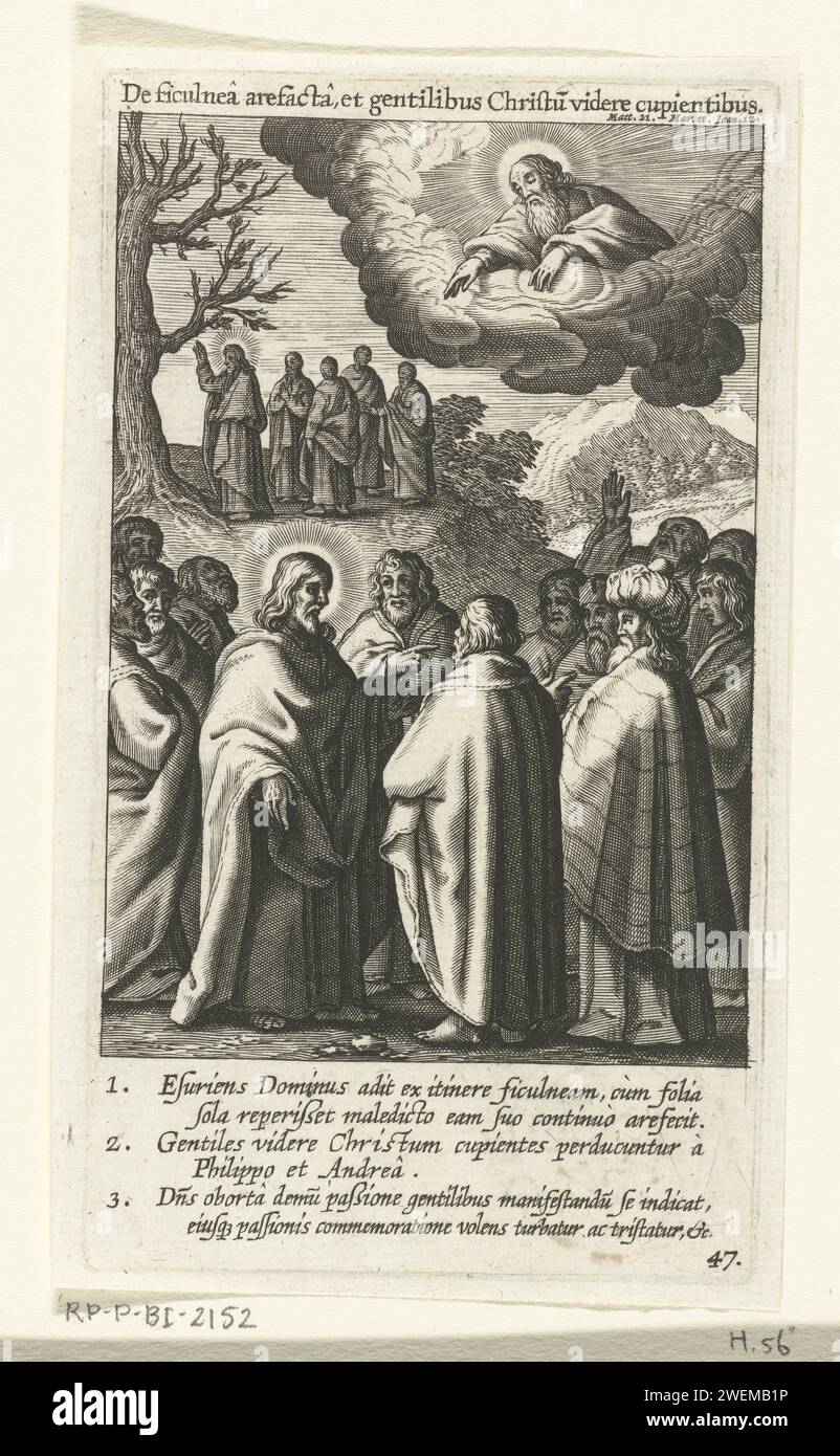 Christ and the sign of the fig tree, Boëtius Adamsz. Bolswert, 1622 ...