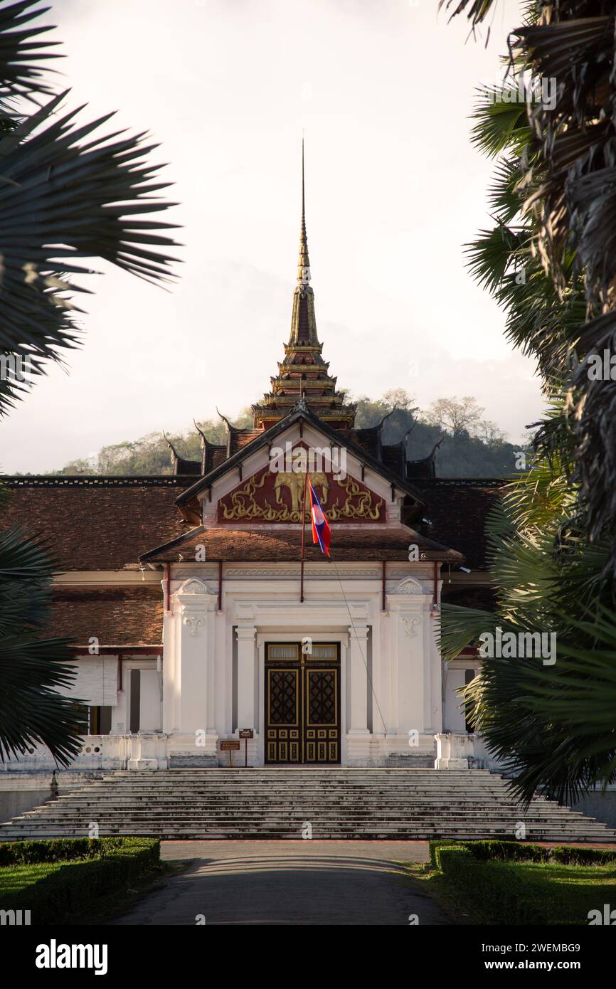Luang Prabang's Royal Palace during golden hour, Laos Stock Photo - Alamy
