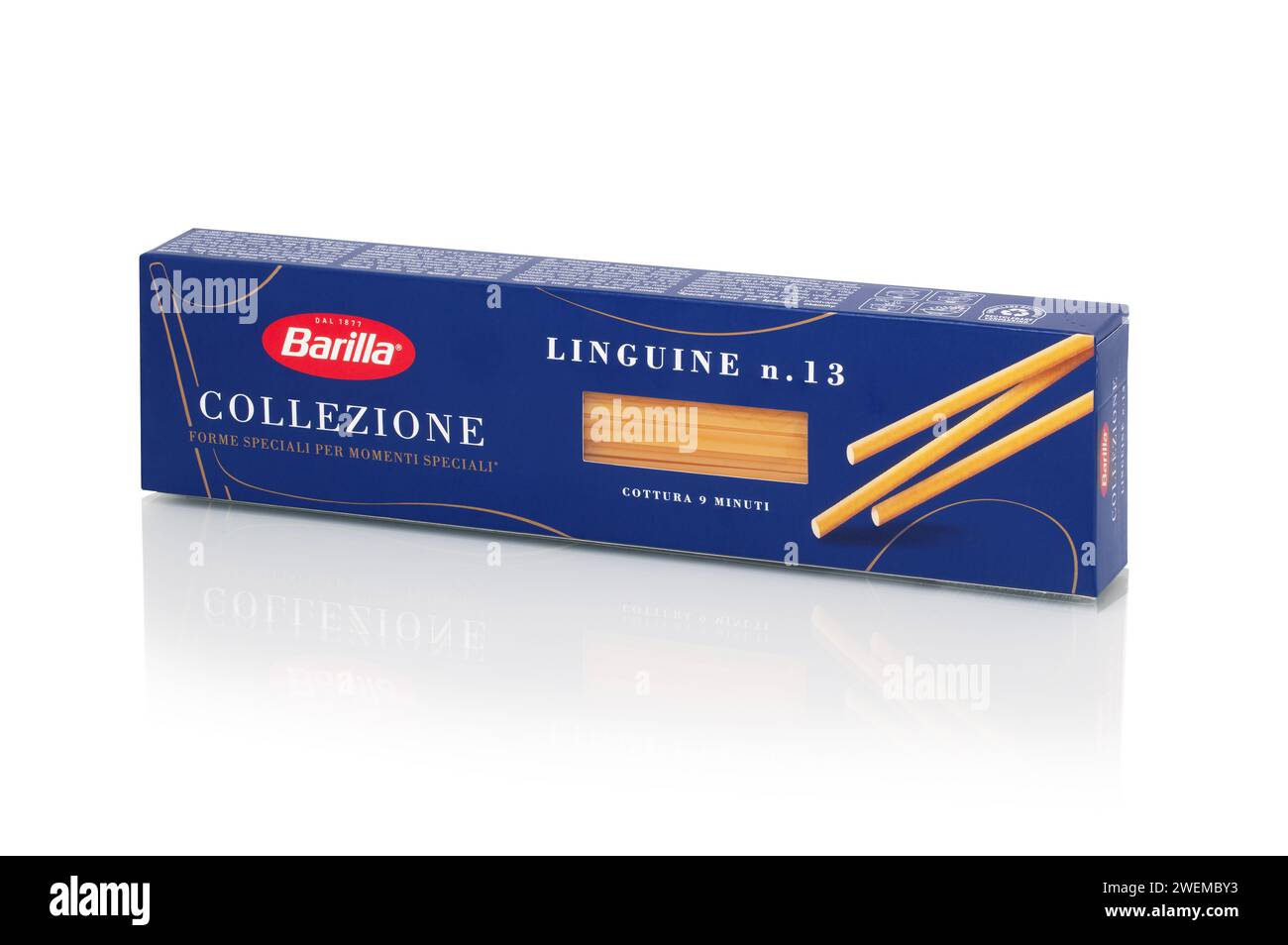 CHISINAU, MOLDOVA - January 25, 2025: Front view of Barilla Spaghetti ...