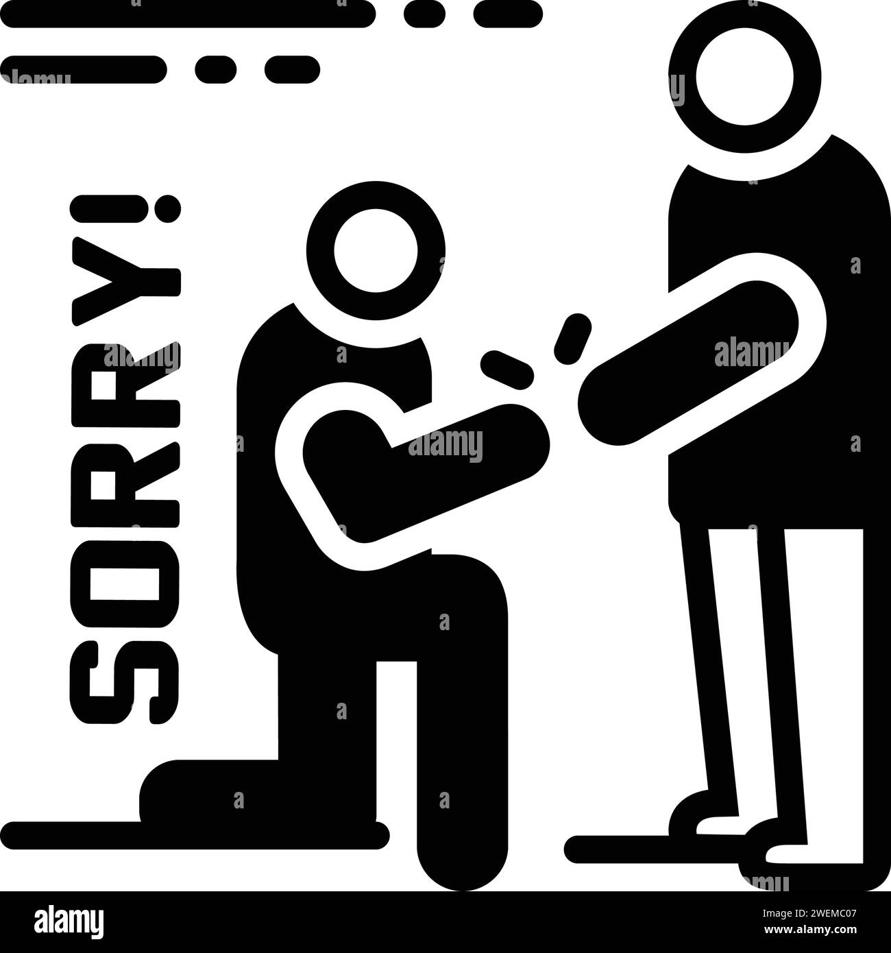 Apologize silhouette hi-res stock photography and images - Alamy