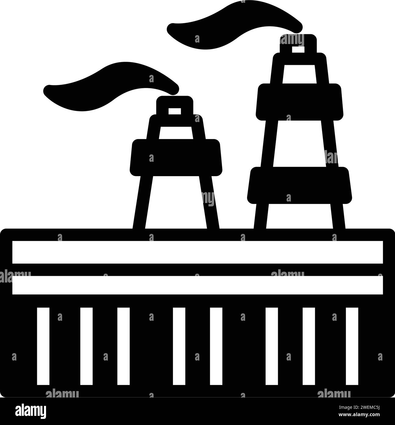 Gas refinery flame Stock Vector Images - Alamy