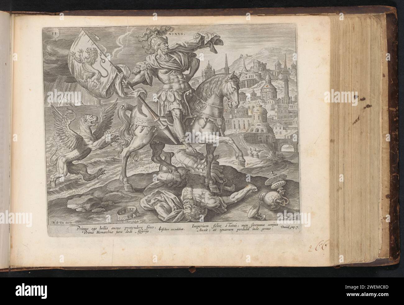 Ninus van Nineve as the first king from the vision of Daniël, Adriaen ...
