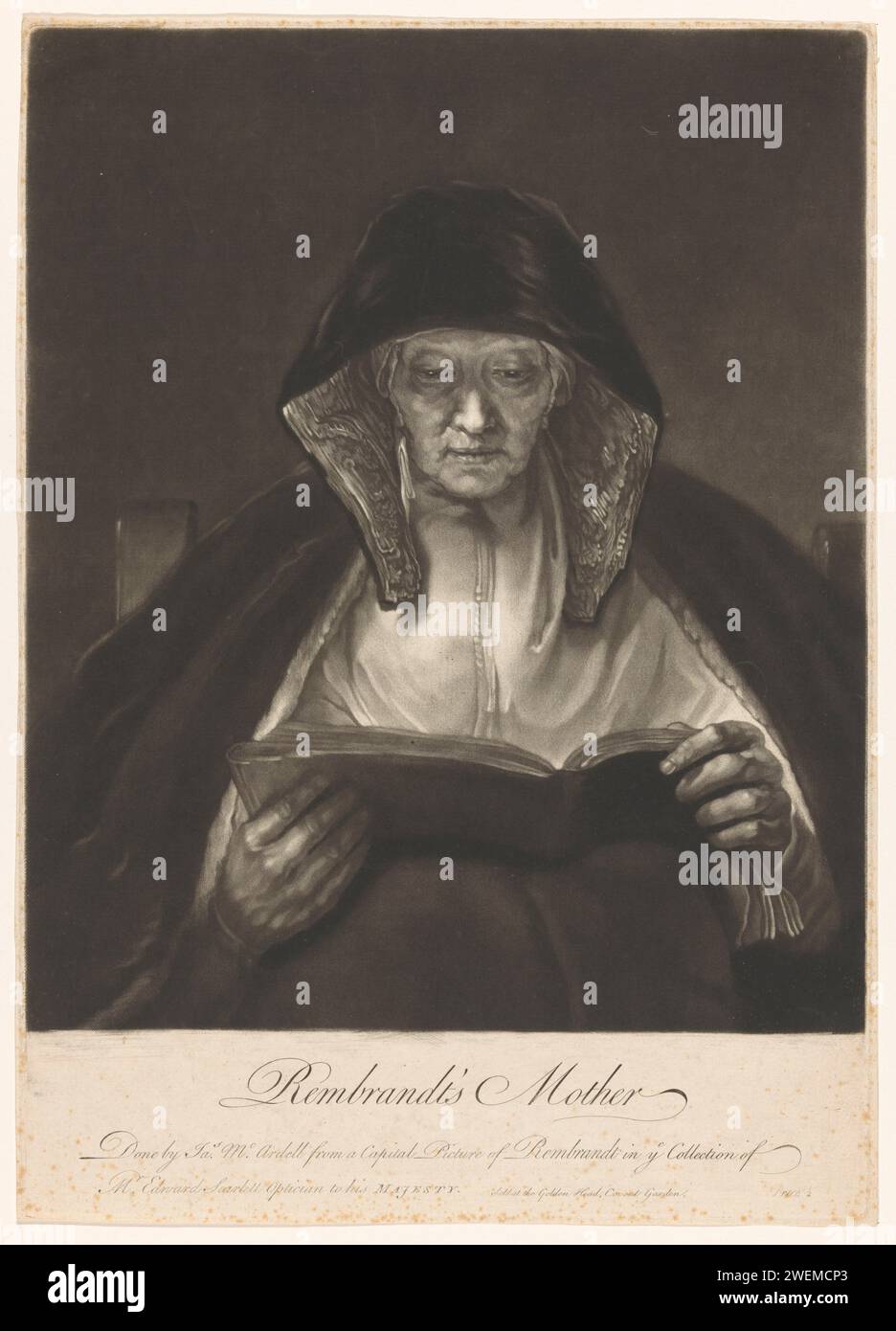 Portrait of an old reading woman, 1738 - 1765 print paper reading. old ...