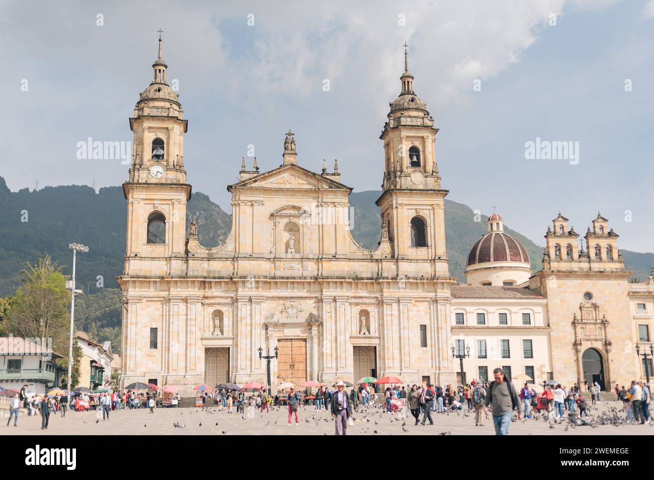 front view of the cathedral with people around Stock Photo - Alamy