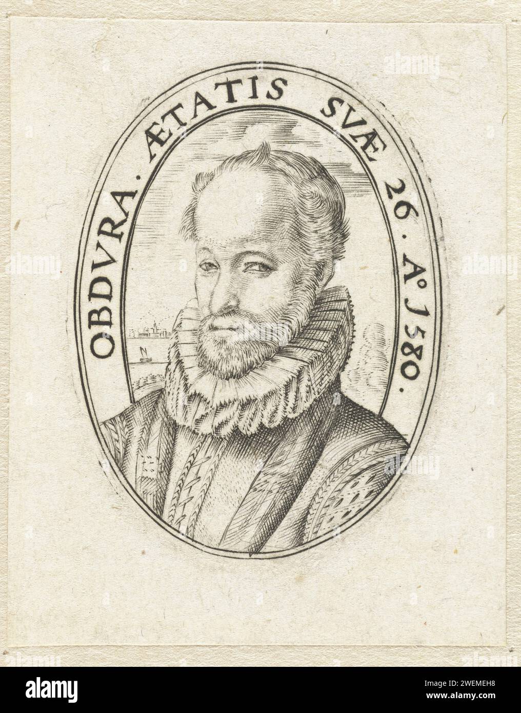 Portrait of a 26-year-old man, 1580 print Portrait bust of a young man ...