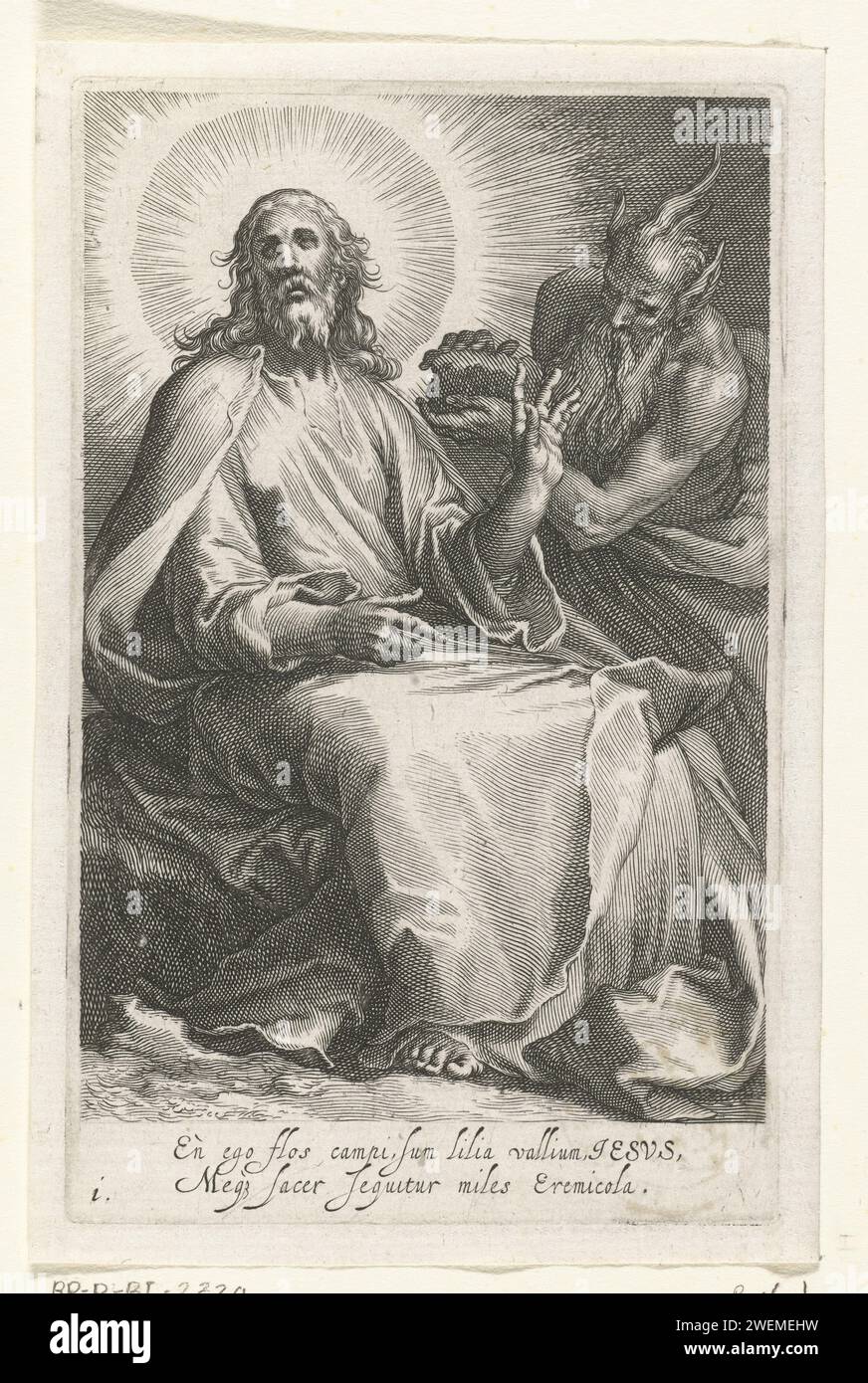 Together of Christ by Satan, Boëtius Adamsz. Bolswert, after Abraham ...