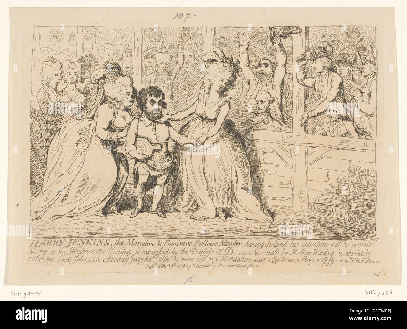 Cartoon on English inland politics, 1788, 1788 print Cartoon with ...