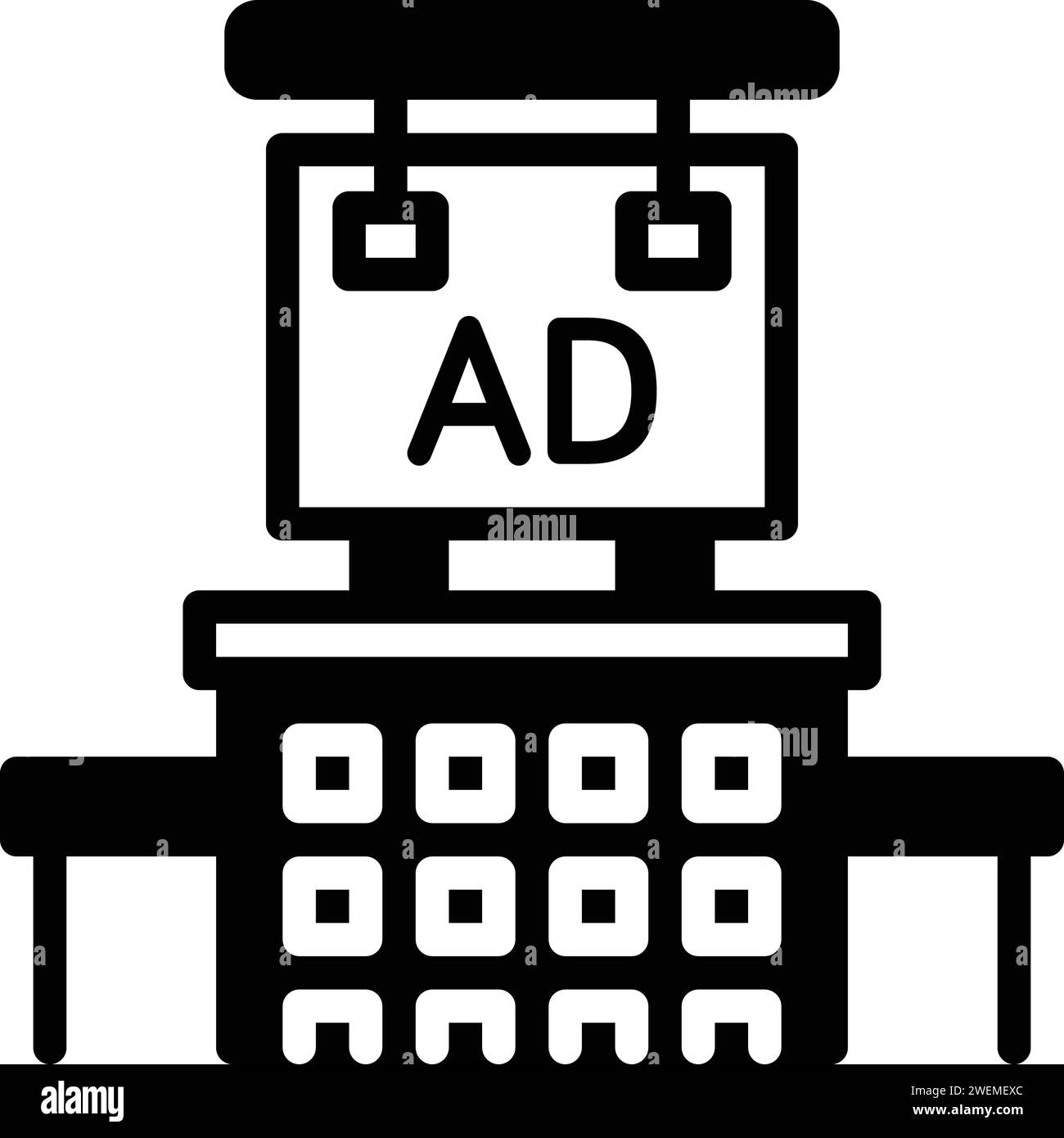Billboard advertisement icon Black and White Stock Photos & Images - Alamy