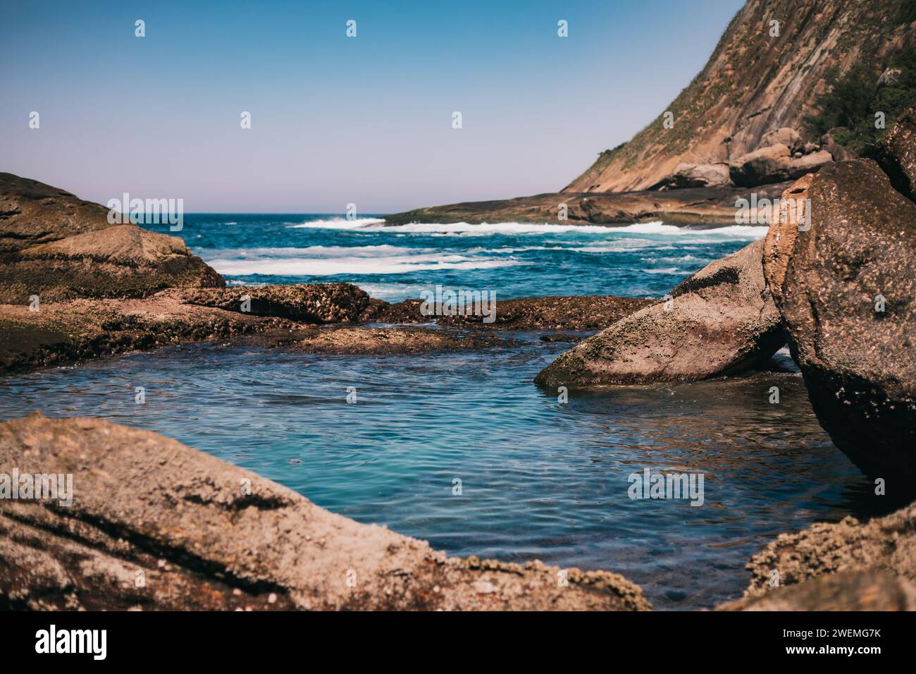 Tide pool beach in Rio de Janeiro Brazil Stock Photo - Alamy