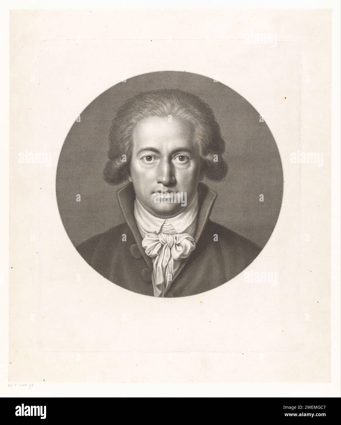 PortraT van Johann Wolfgang von Goethe, 1791 print paper engraving ...