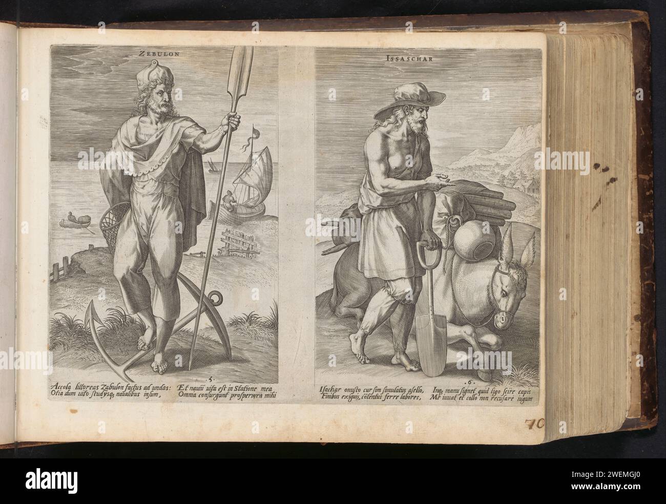 Ancestors Zebulon and Issachar, 1646 print On the left ancestor Zebulon ...