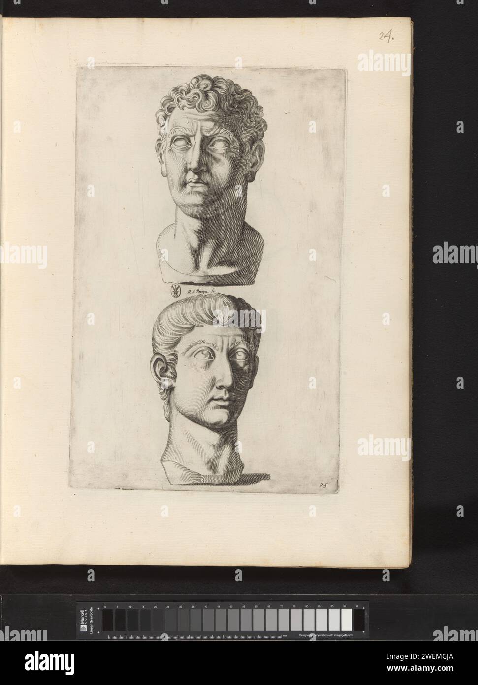 Two portrait busts of boys, 1636 - 1647 print Two portrait busts of ...