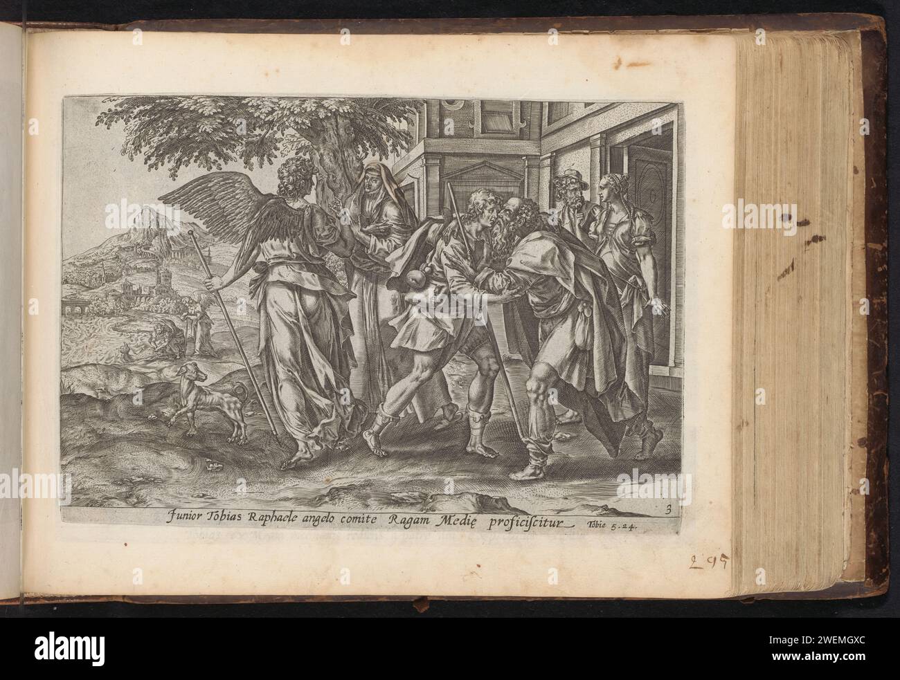 Tobias and the angel say goodbye to Tobit and Anna, Anonymous, Maerten ...