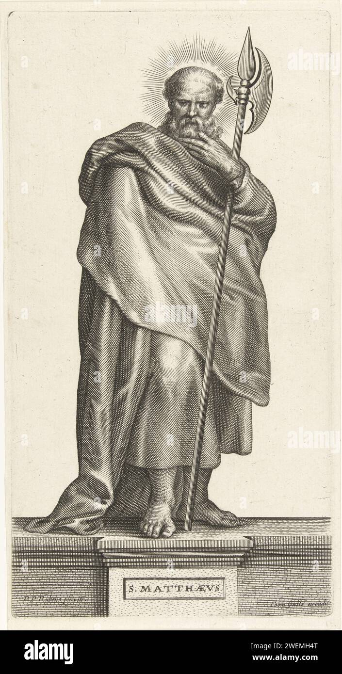 Holy Matthew, Petrus Clouwet, After Peter Paul Rubens, 1639 - 1670 ...