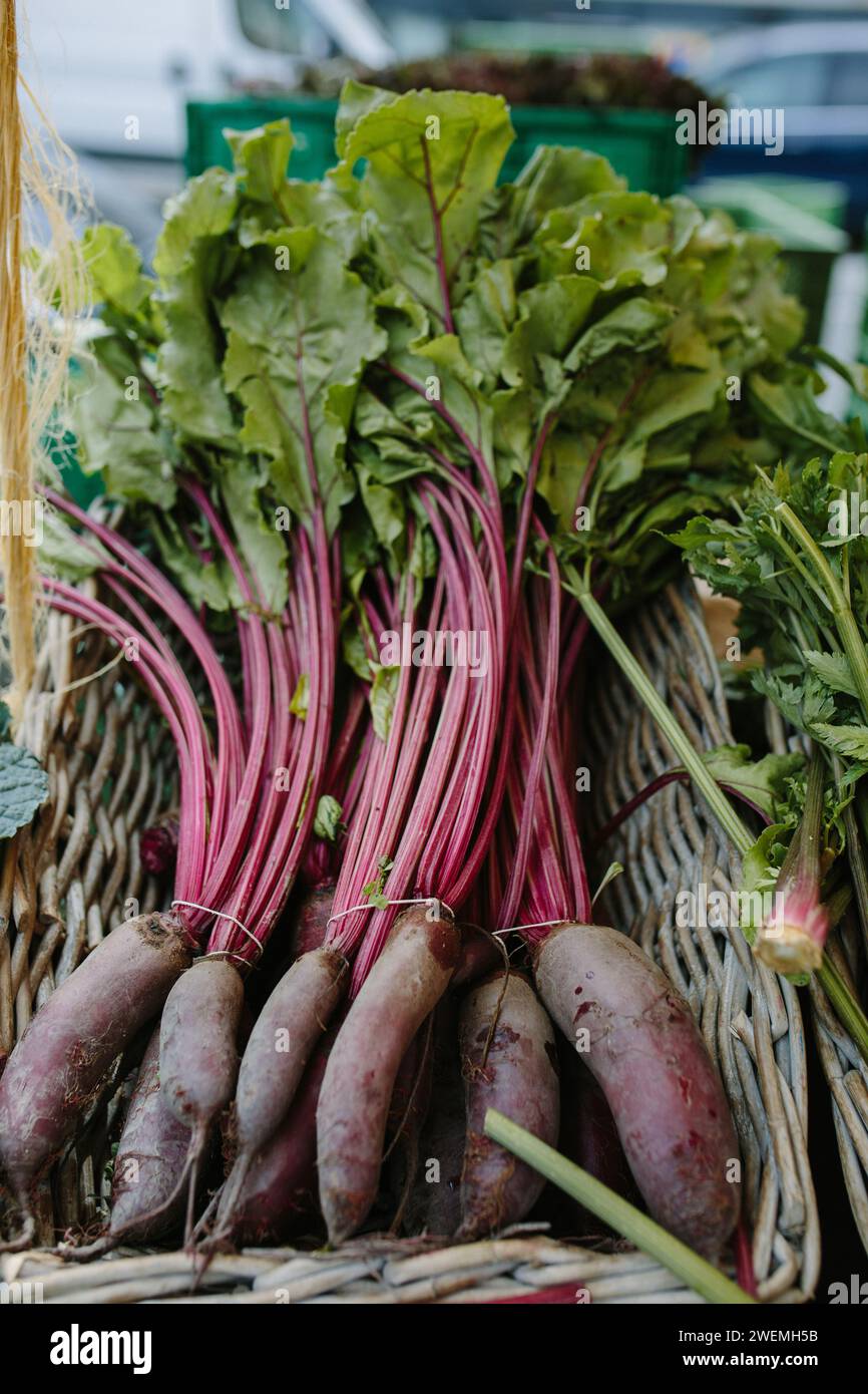 Beetroot lies in a box on the counter Stock Photo - Alamy