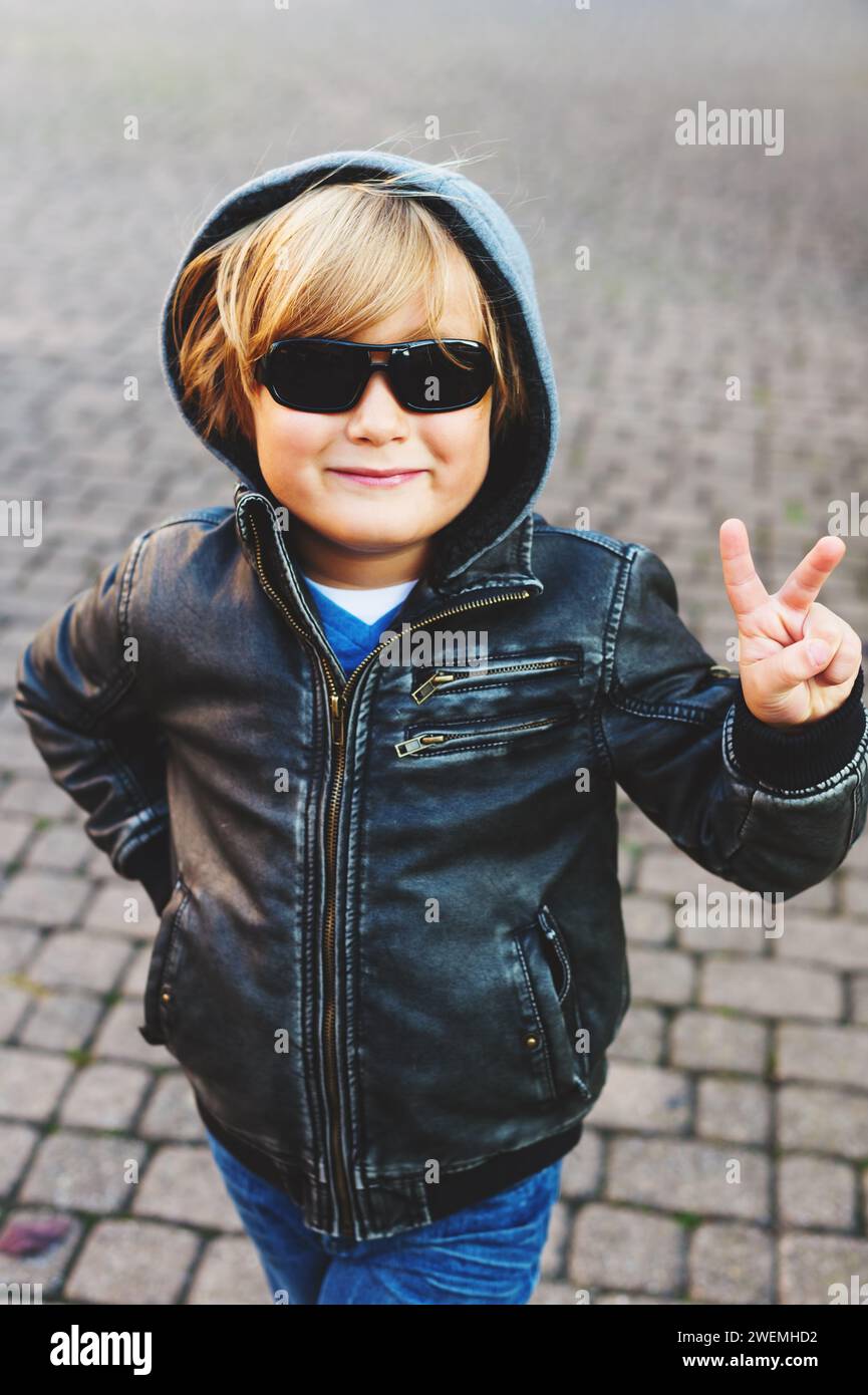 Boy wearing jacket hi-res stock photography and images - Alamy