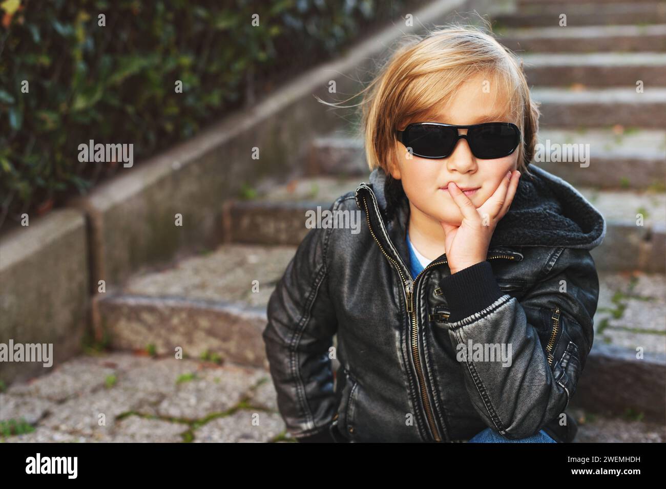 Boy wearing jacket hi-res stock photography and images - Alamy
