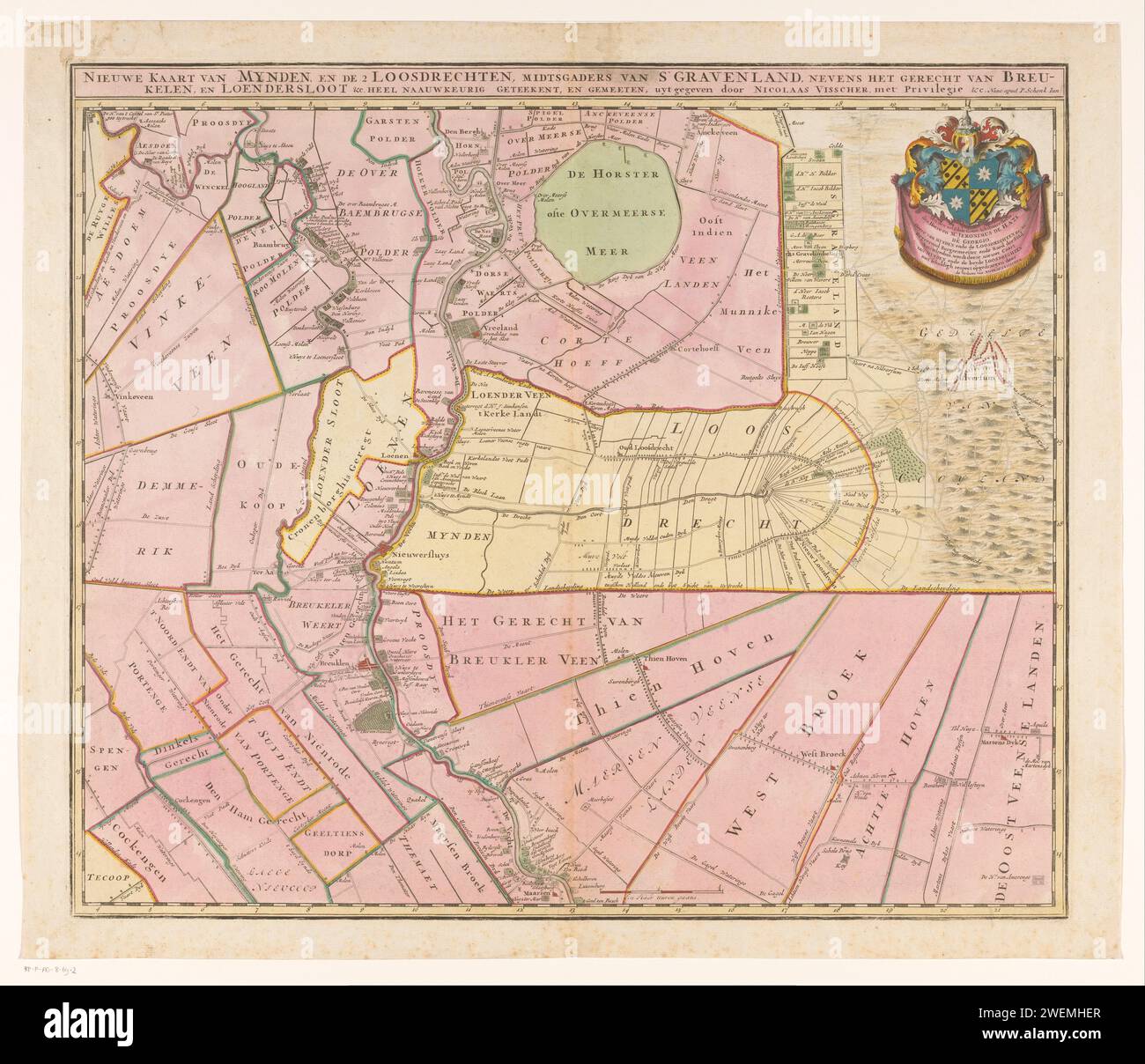Map of the Lovely Mijnden and Both Loosdrechts, 's Gravenland ...