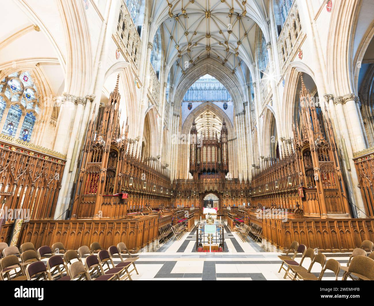 Quire (choir) at the minster (cathedral), York, England Stock Photo - Alamy