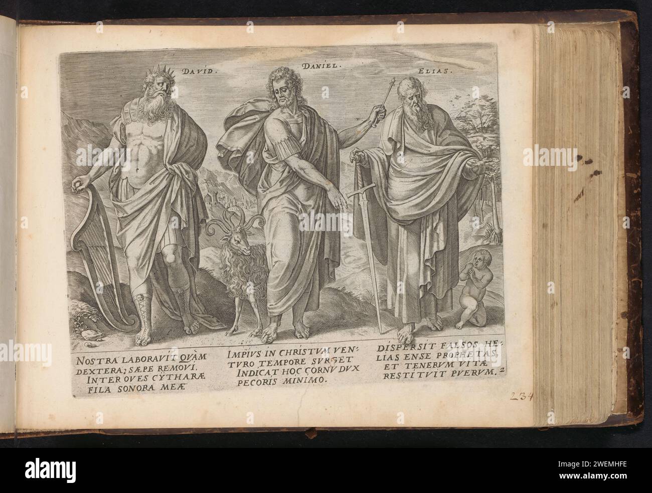 David, Daniël and Elia, Anonymous, Jan Snellinck (I), 1646 print The ...