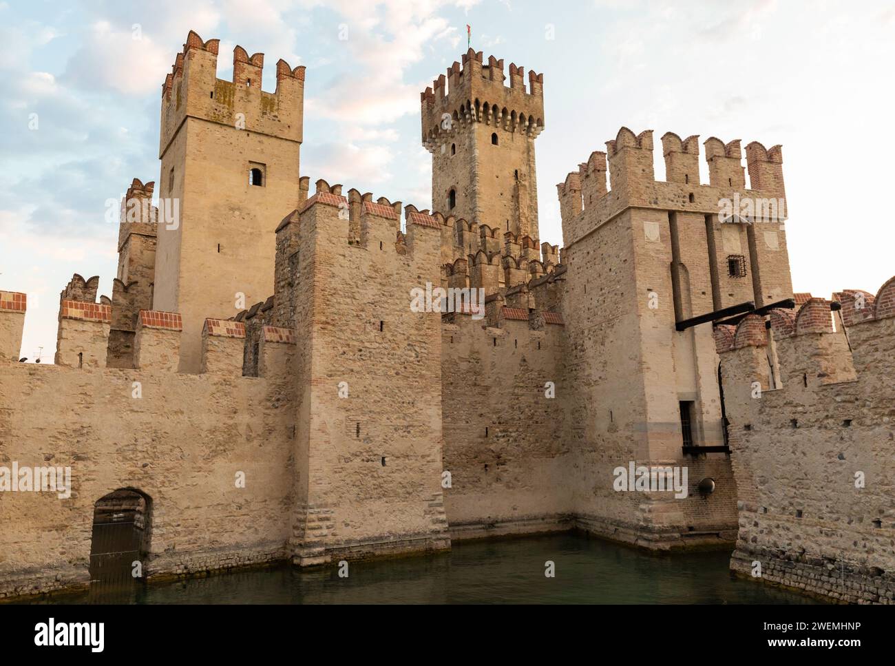 Sirmione, Italy - June 2022: Sirmione castle on Garda lake. Scenic ...