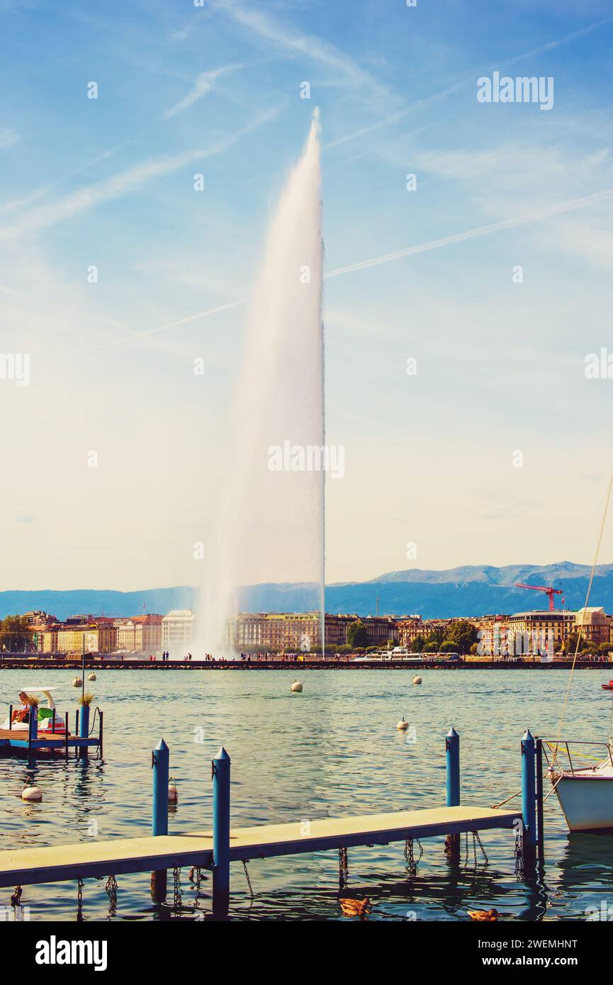 Geneva switzerland landscape vertical hi-res stock photography and ...
