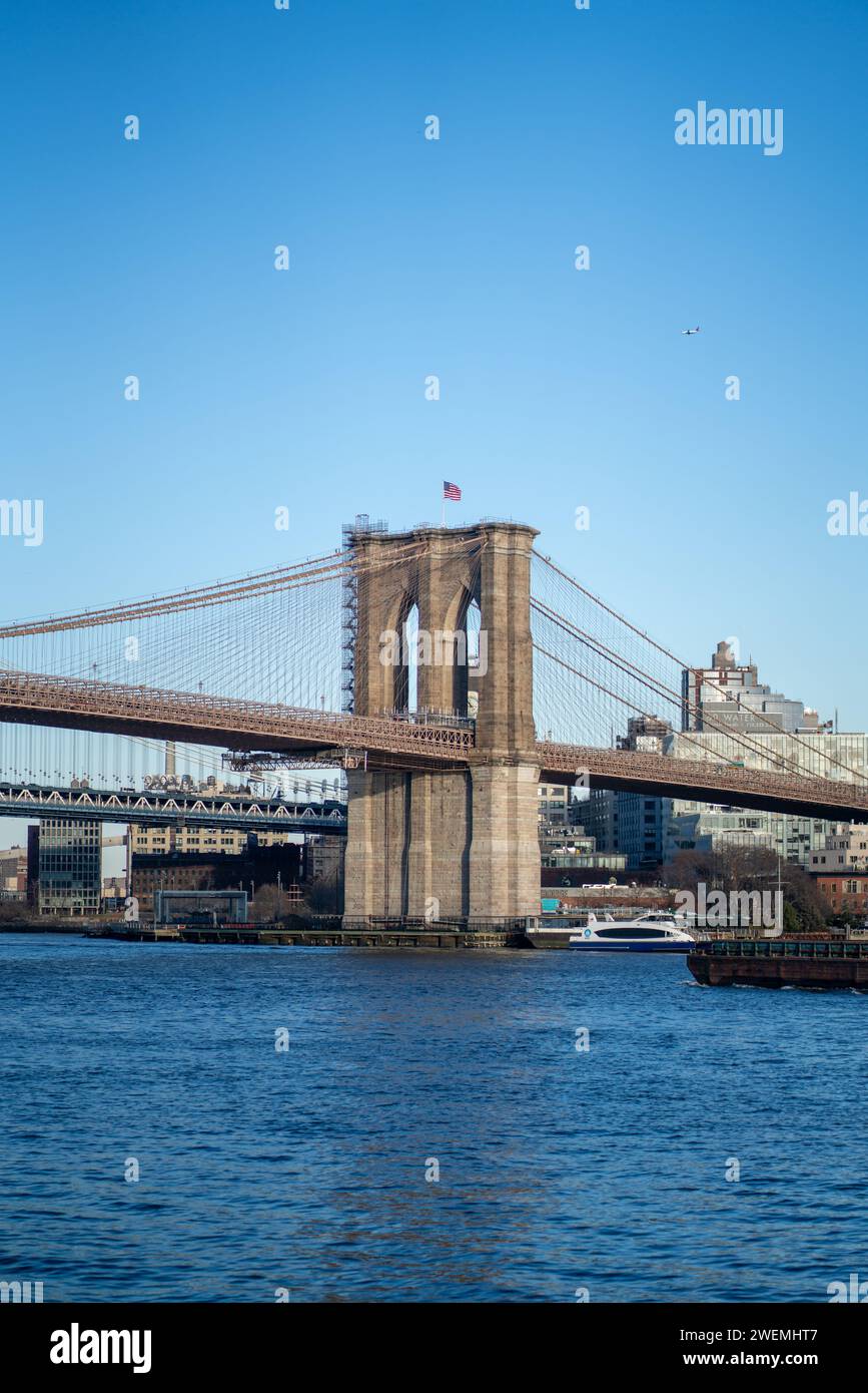 Brooklyn Bridge from Seaport Stock Photo - Alamy