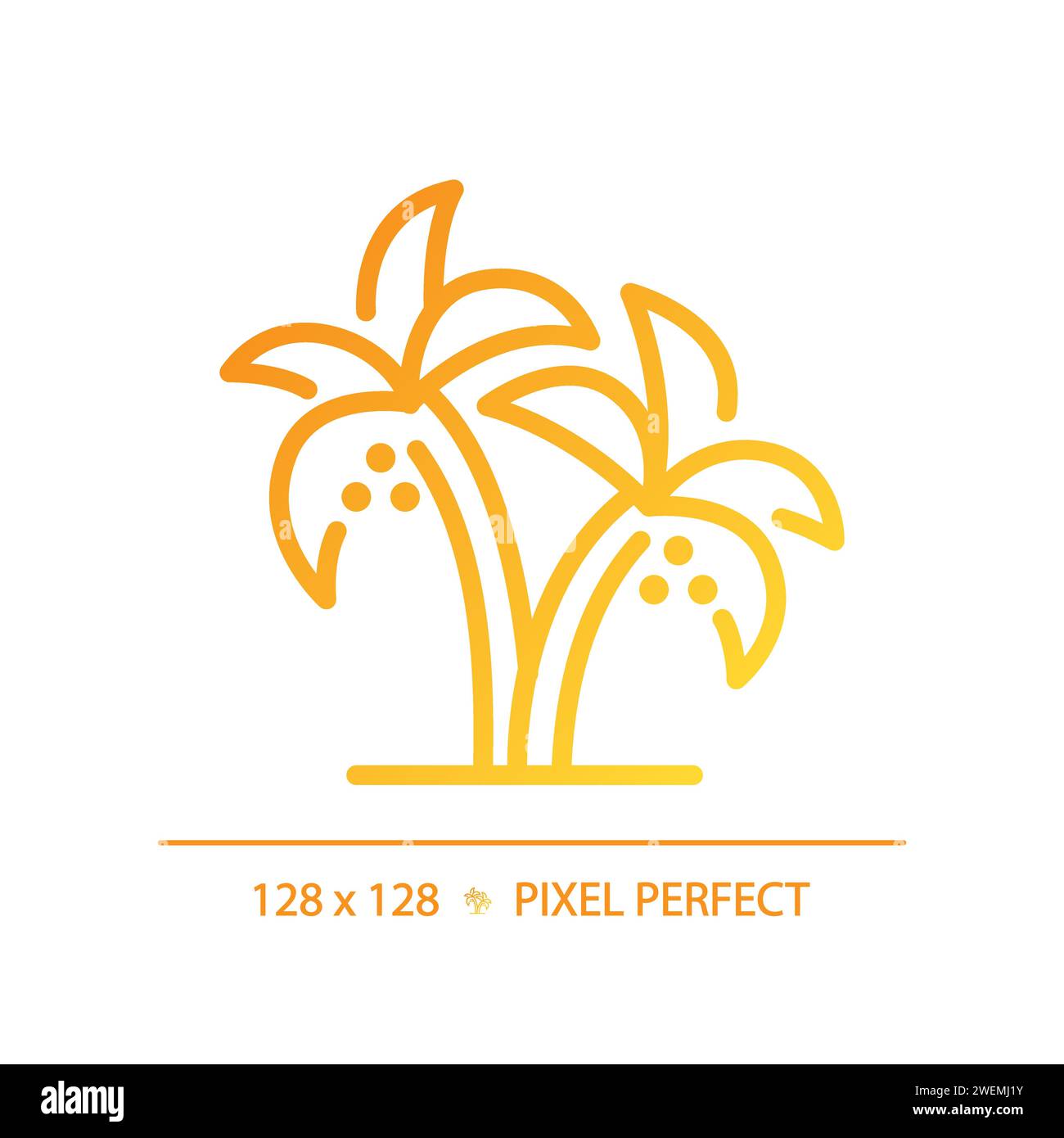 Date Palms in UAE gradient linear vector icon Stock Vector Image & Art ...