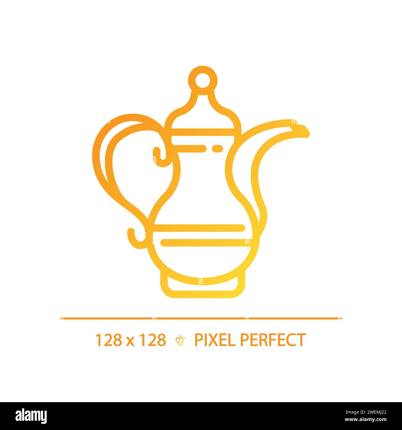 Arabic coffee pot gradient linear vector icon Stock Vector Image & Art ...