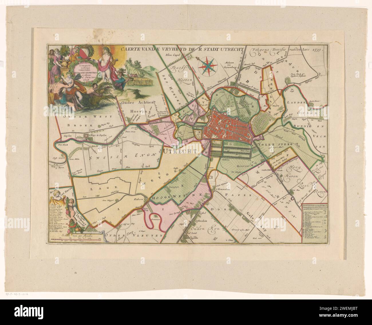 Map of the Freedom of City Utrecht, Anonymous, 1696 print This map ...