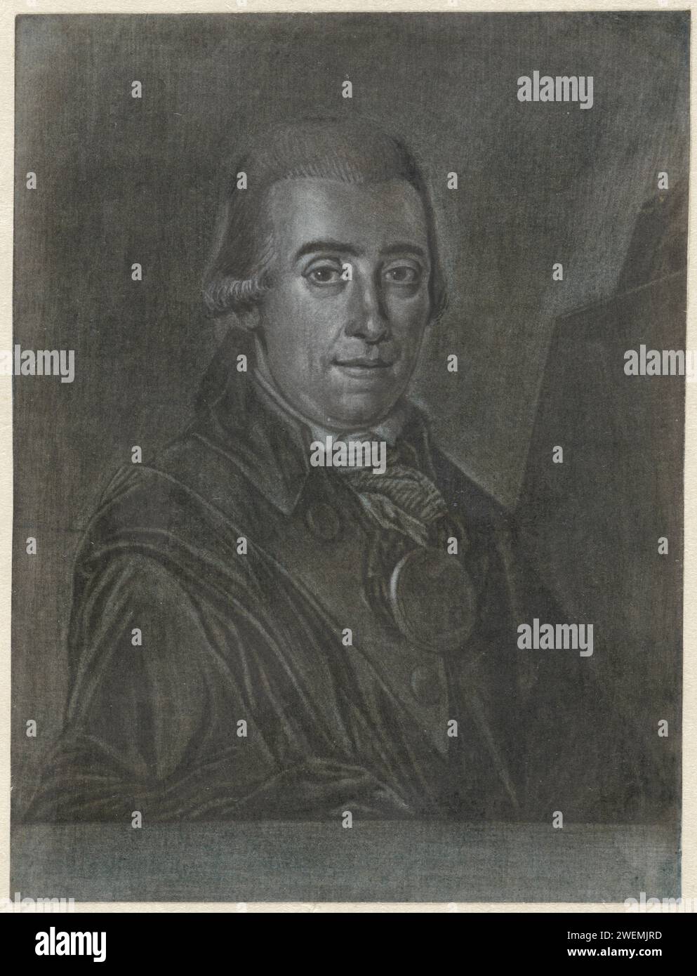 Portrait of a painter, Anonymous, 1725 - 1774 print paper portrait ...