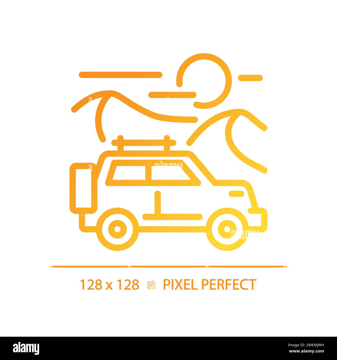 Safari jeep tour gradient linear vector icon Stock Vector Image & Art ...