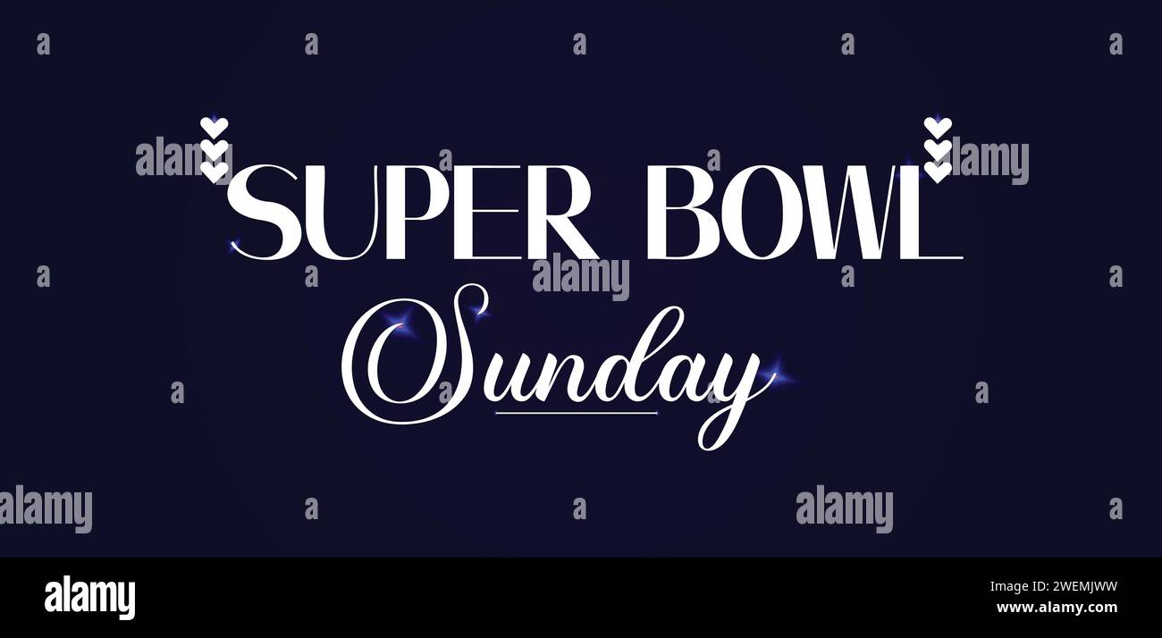 Super Bowl Sunday text illustration design Stock Vector Image & Art - Alamy
