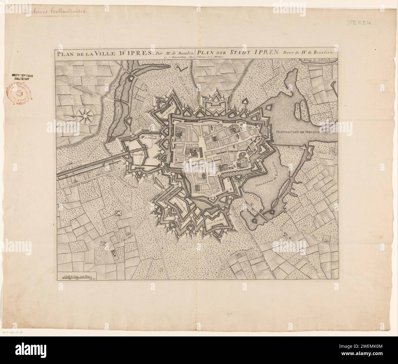 PLACE OF IEPER, Anonymous, 1721 - 1774 print PLACE PLANY OF YPER. The ...