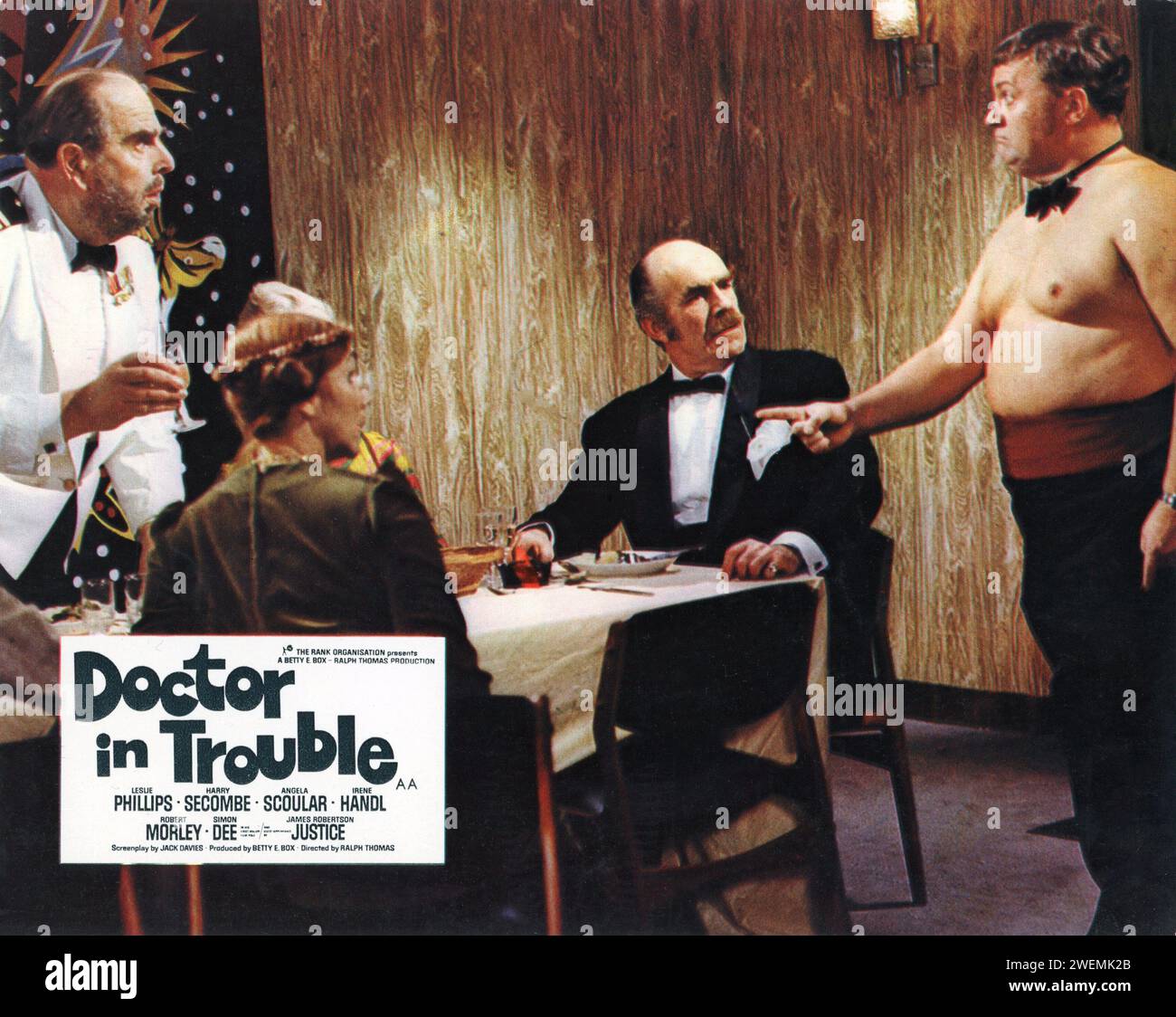 ROBERT MORLEY and HARRY SECOMBE in DOCTOR IN TROUBLE 1970 director ...