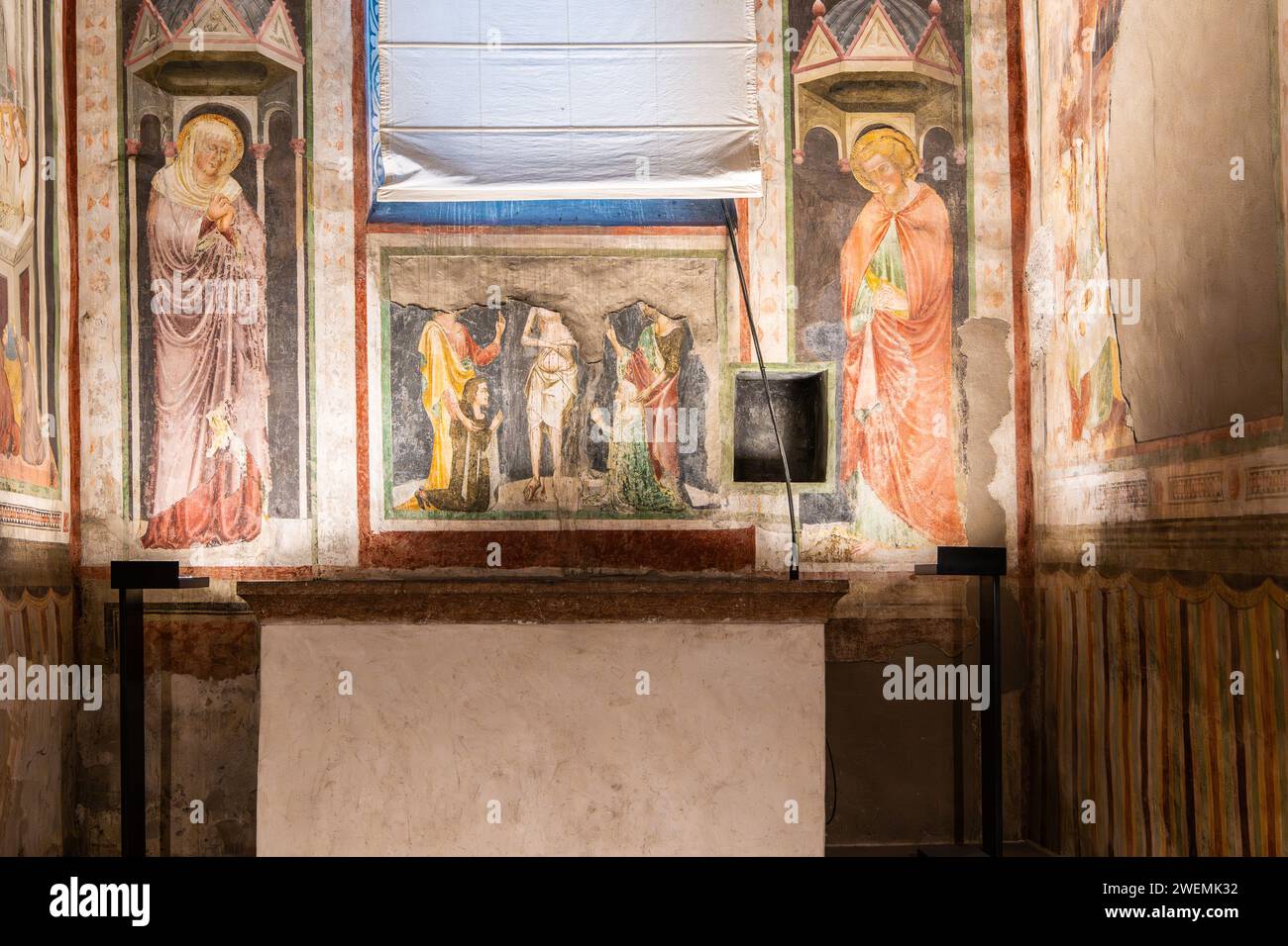 Chapel of St. John in the Dominican Church with frescoes and paintings ...
