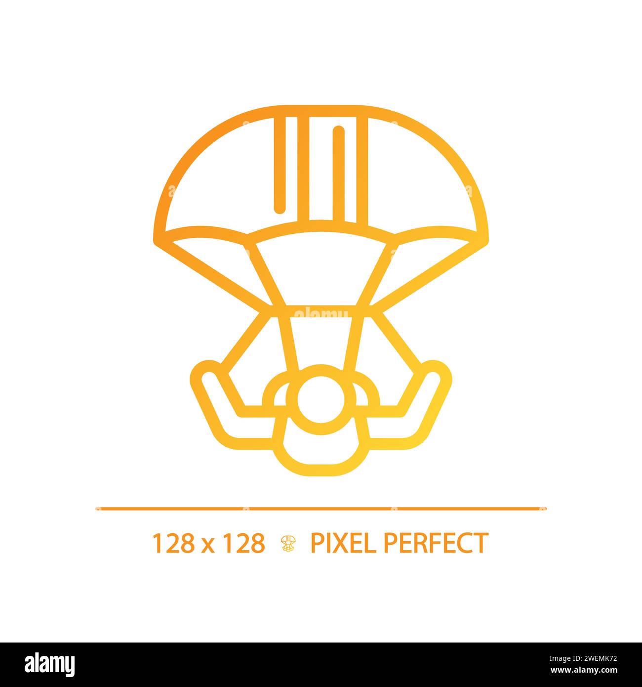 Skydiving outdoor activity gradient linear vector icon Stock Vector Image & Art - Alamy