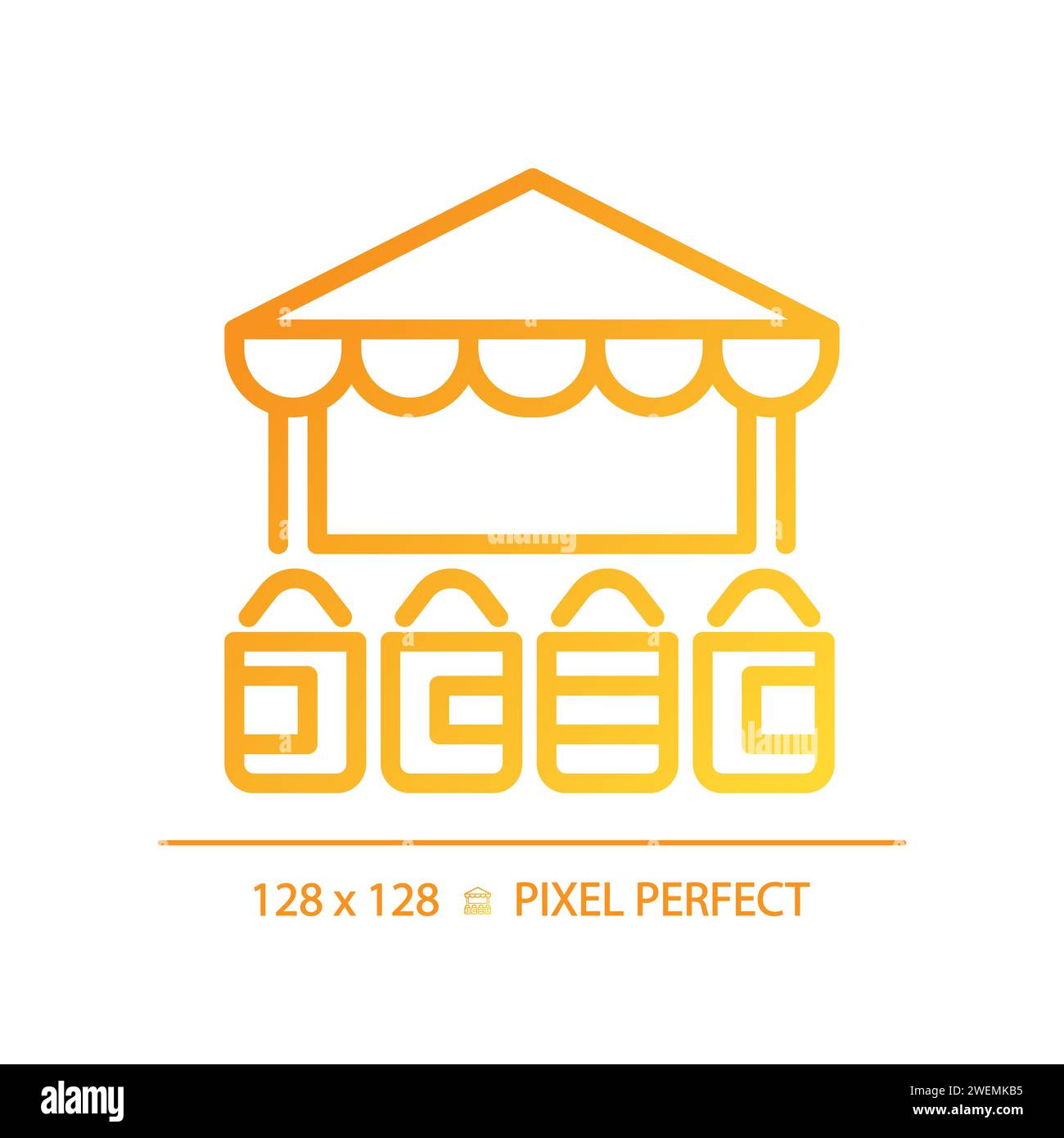 Traditional spices and herbs arabic market gradient linear vector icon ...