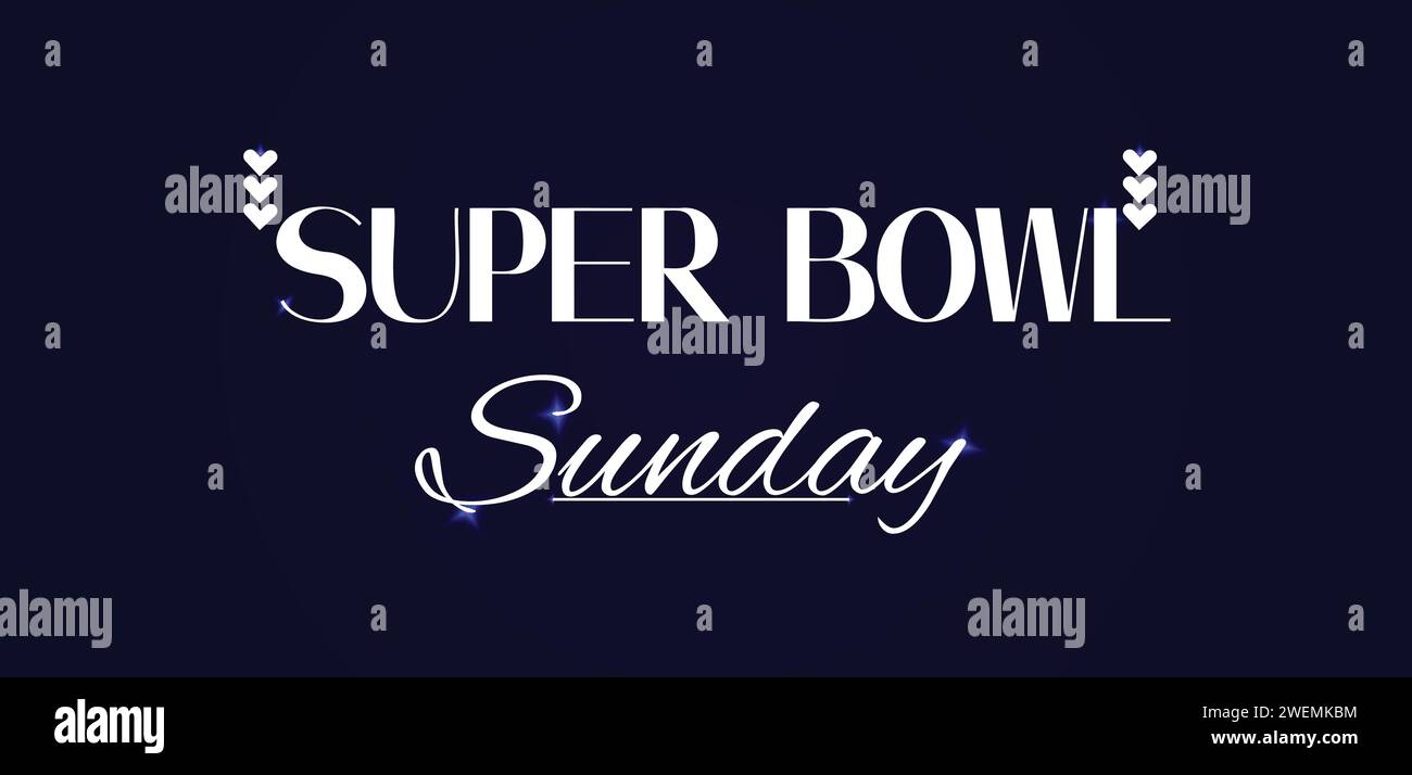 Super Bowl Sunday text illustration design Stock Vector Image & Art - Alamy