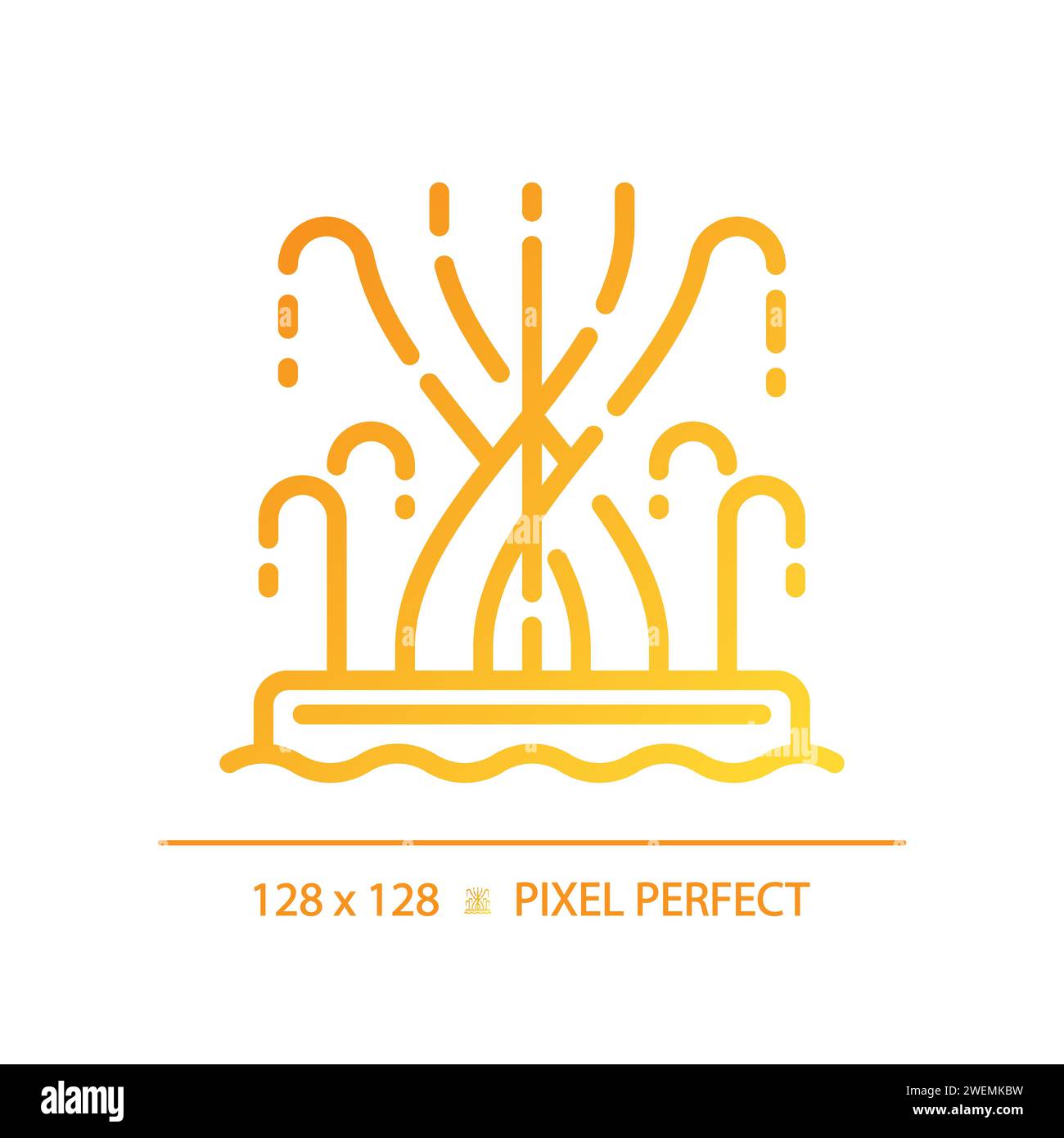 Dubai fountain gradient linear vector icon Stock Vector Image & Art - Alamy