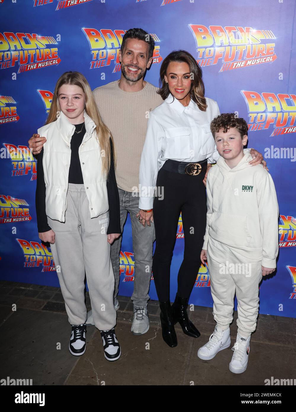 London, UK. 25th Jan, 2024. Faith Hanley, Hugh Hanley, Michelle Heaton ...