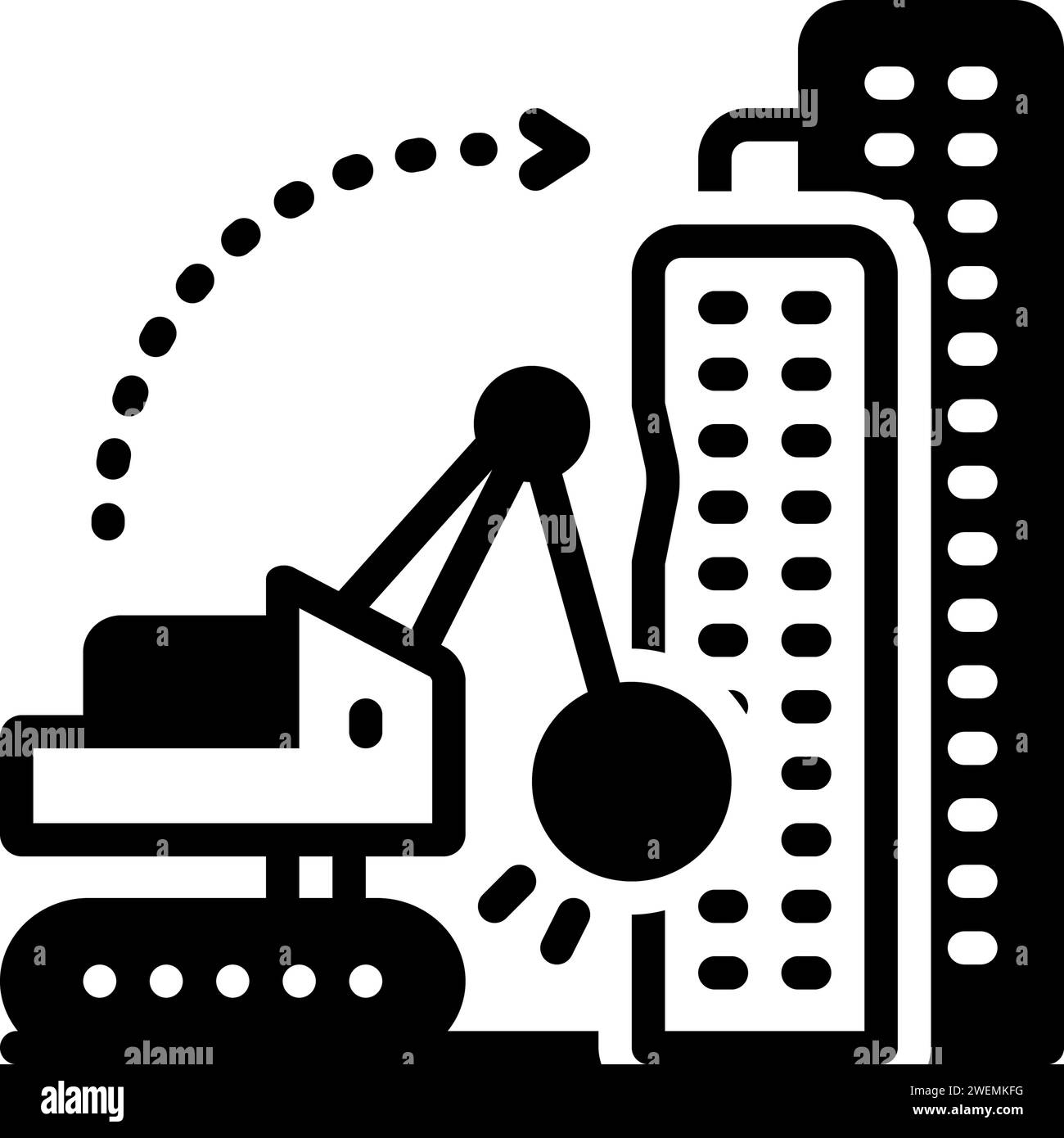 Building demolition Stock Vector Images - Alamy