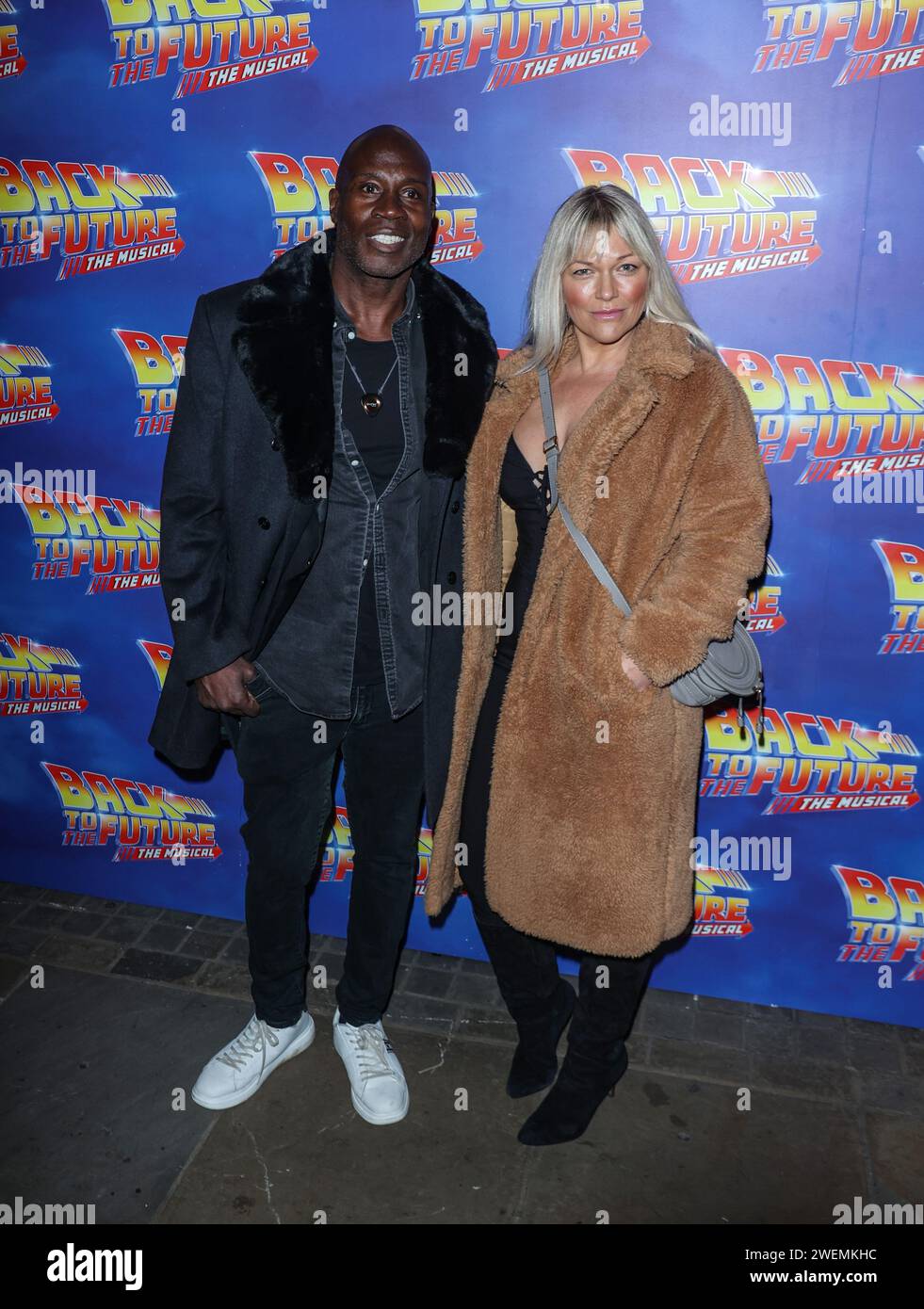 London, UK. 25th Jan, 2024. Martin Offiah and Virginia Offiah seen ...