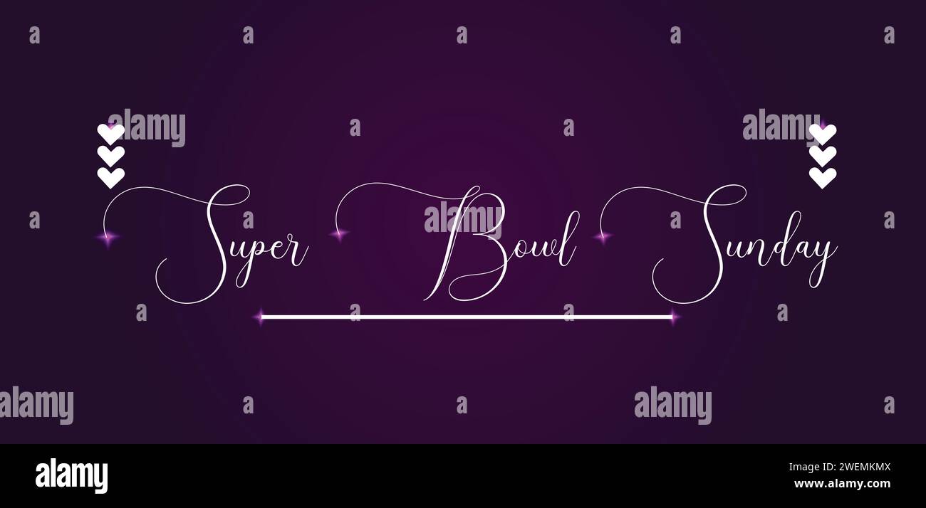 Super Bowl Sunday text illustration design Stock Vector Image & Art - Alamy