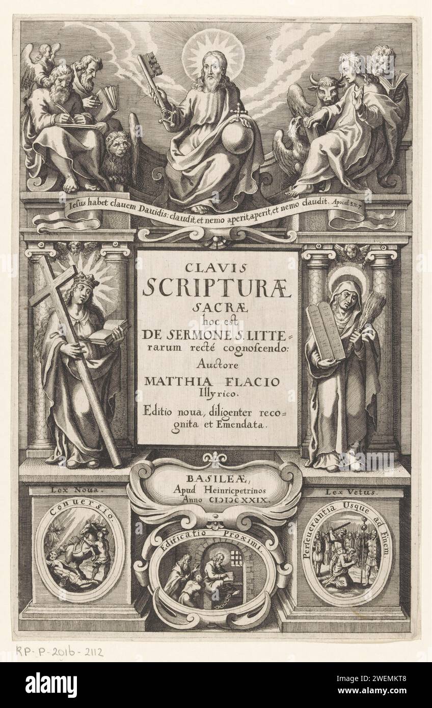 Christ, the evangelists and personifications of the new and old faith ...