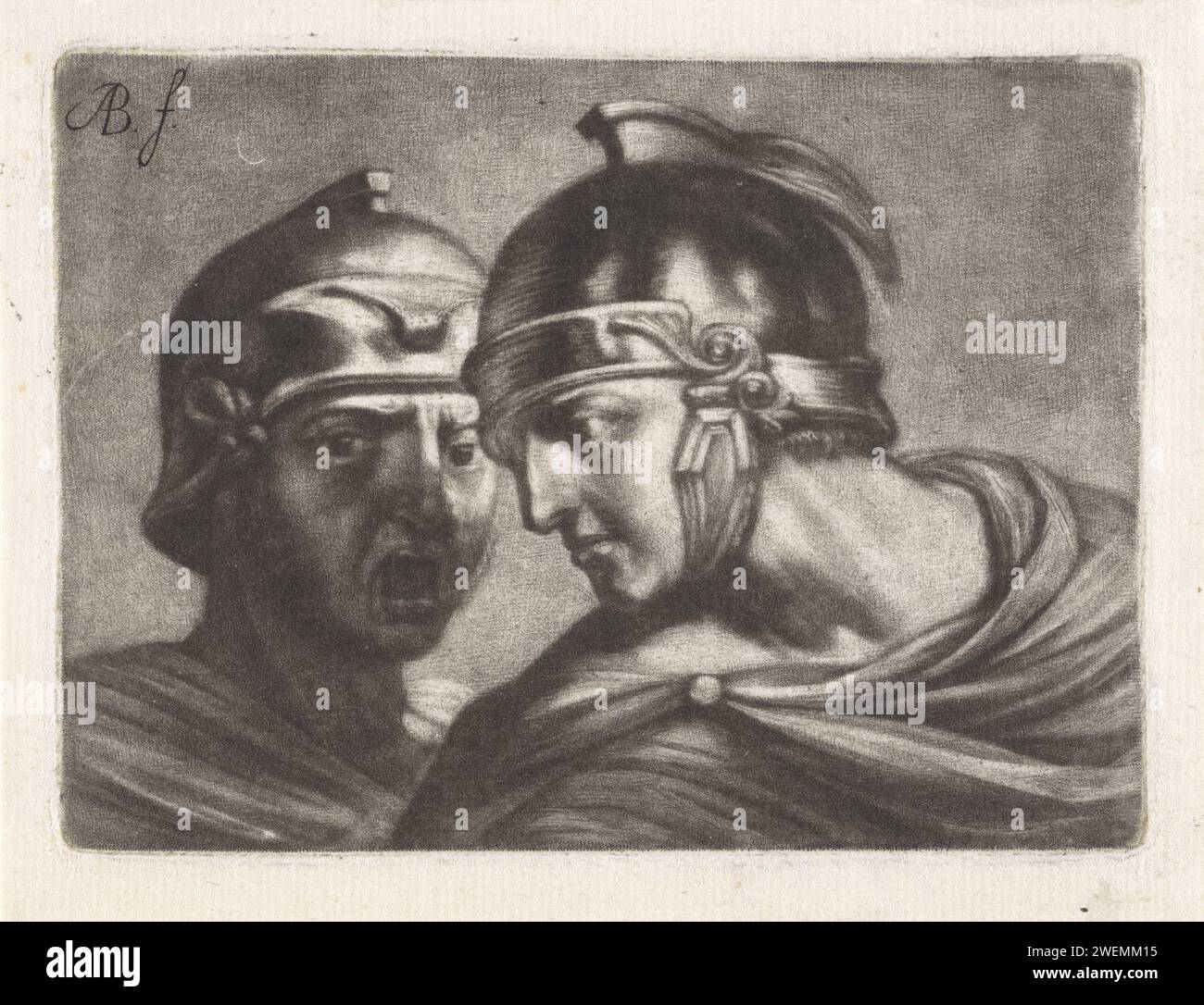 Two Roman soldiers, Abraham BLOTELING, After Gerard de Lairesse, 1652 ...